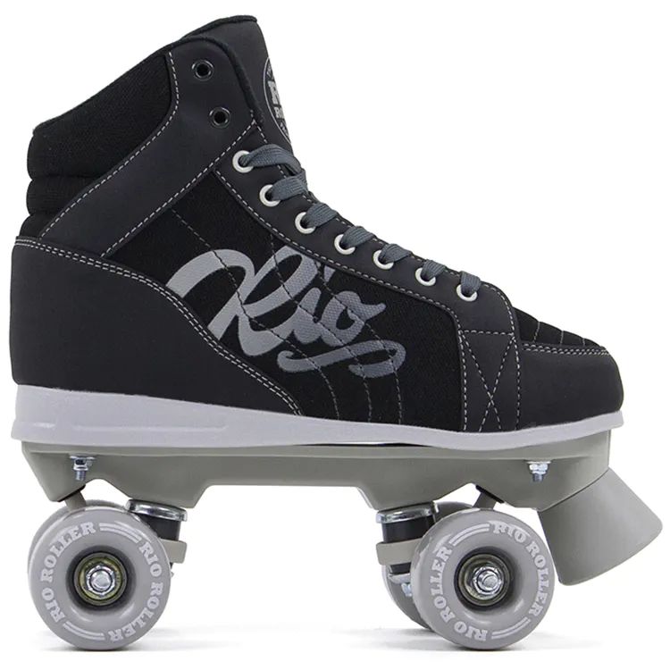 Rio Roller Lumina Quad Roller Skates - Black/Grey | SkateHut