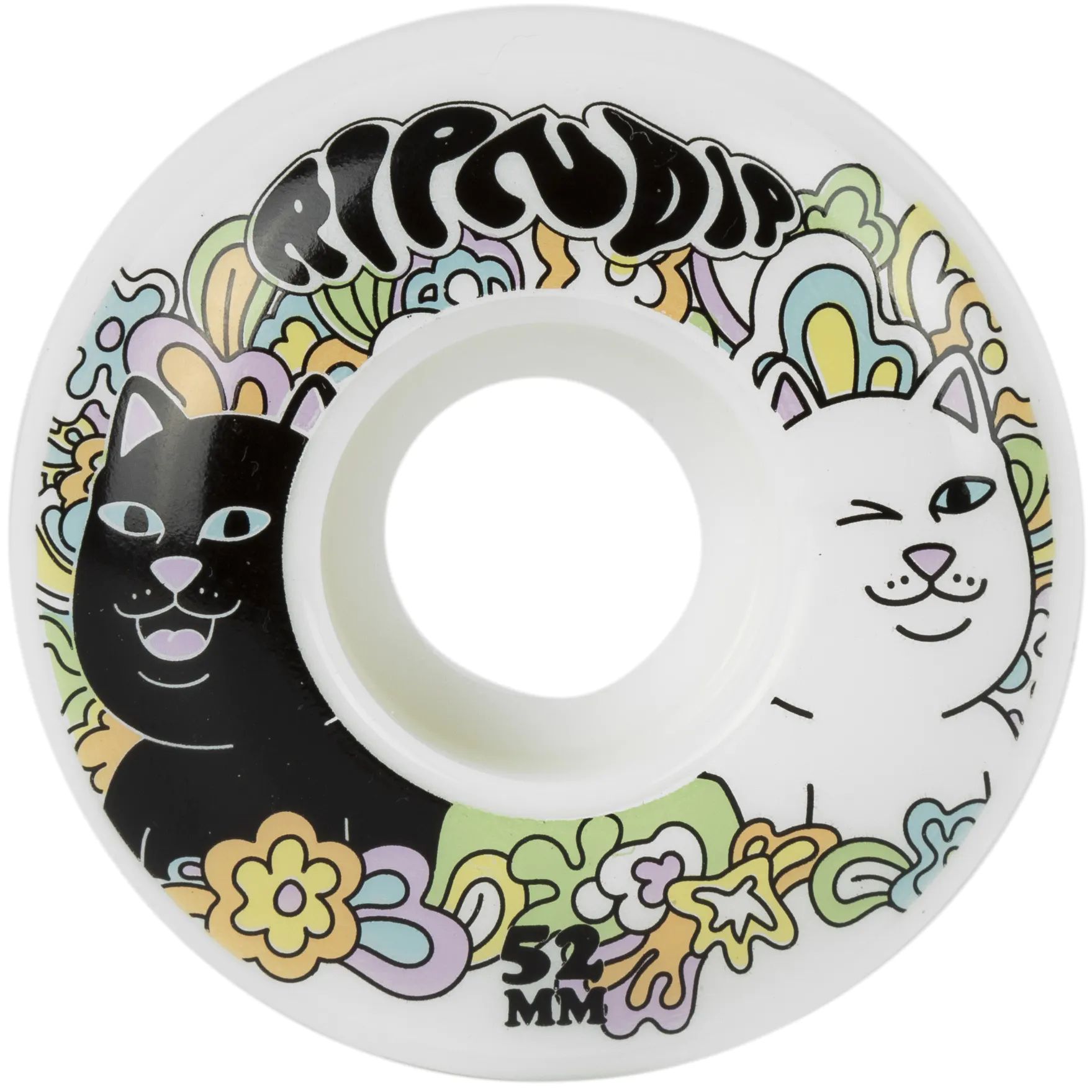 RIPNDIP Flower Child Skateboard Wheels - White 52mm | SkateHut