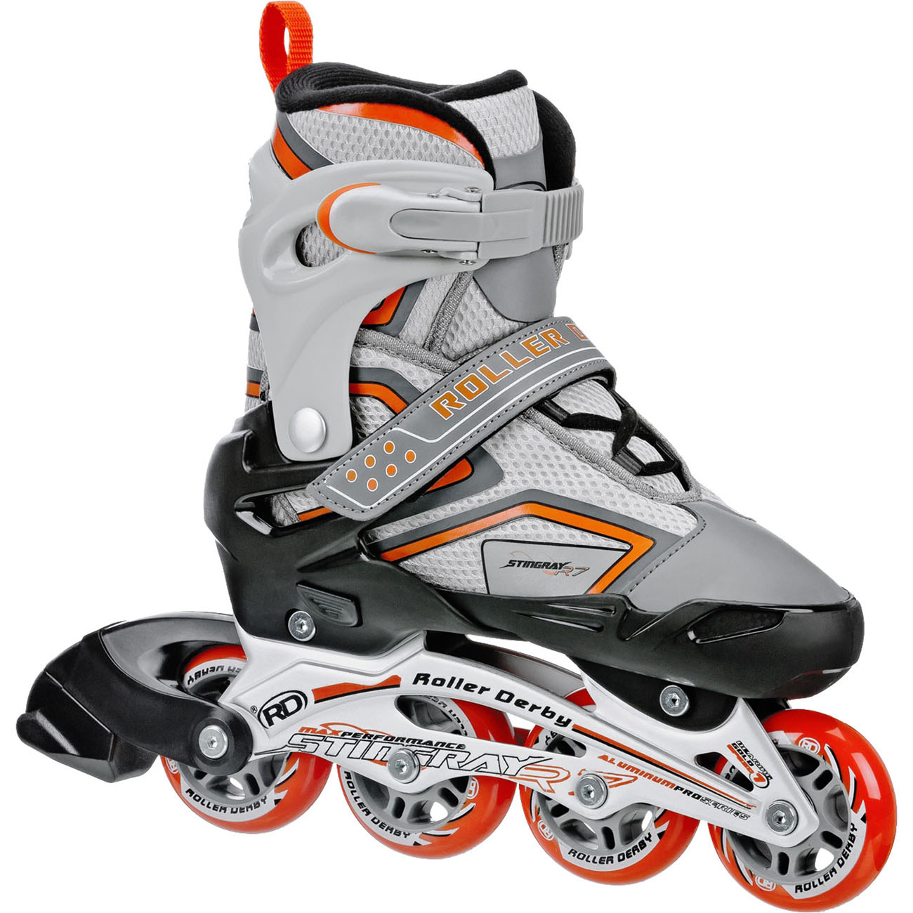 Roller Derby Stingray R7 Adjustable Inline Skates - Grey/Orange | SkateHut