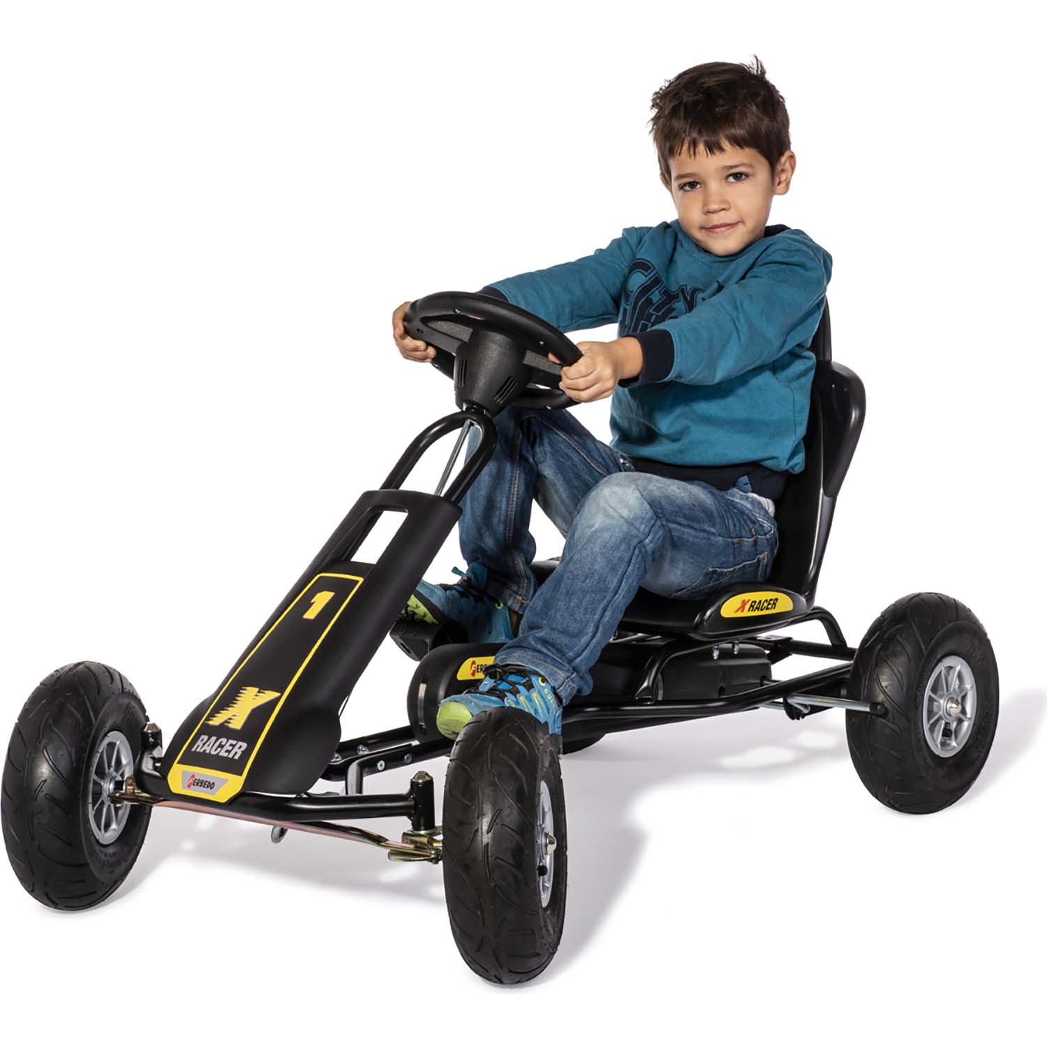 Rolly Toys ATX-Racer Go Kart w/ Brake - Black | SkateHut