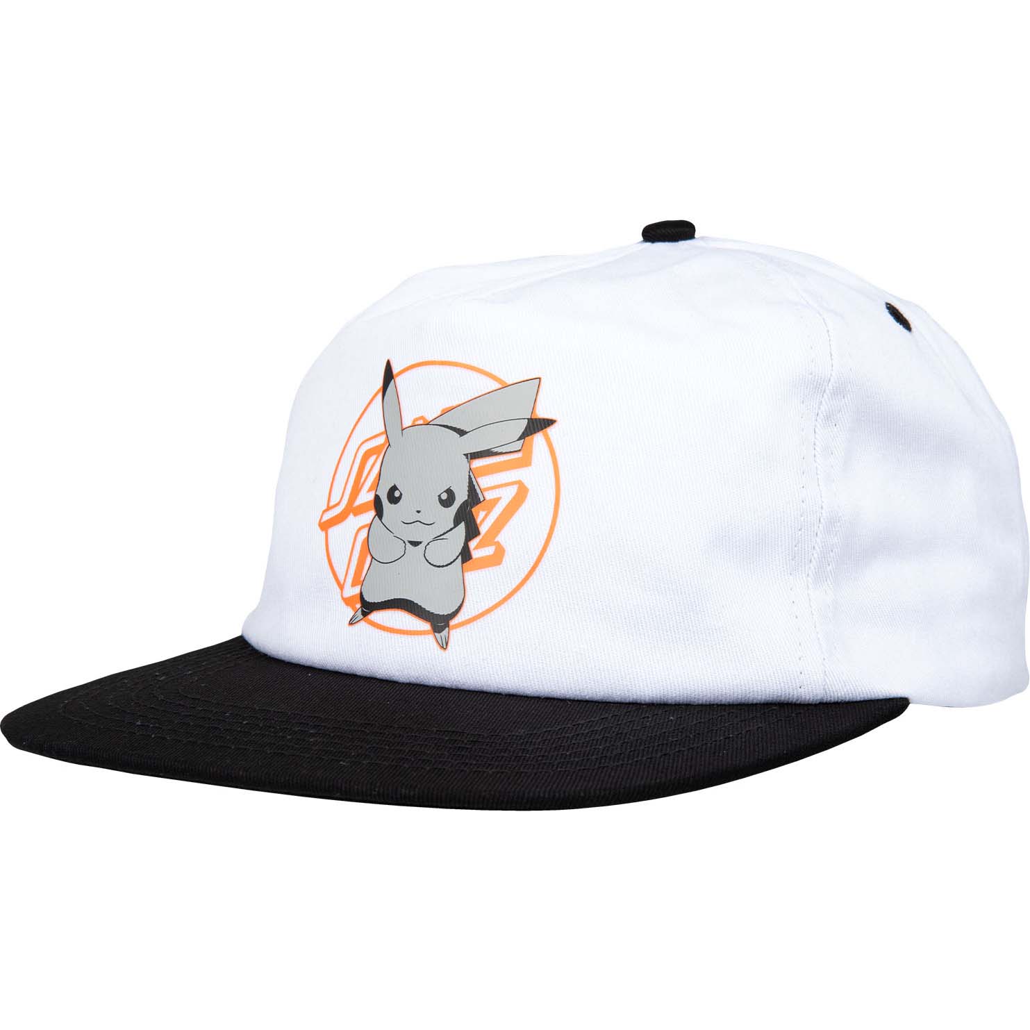 Santa Cruz x Pokemon SC Pikachu Cap - White/Black | SkateHut