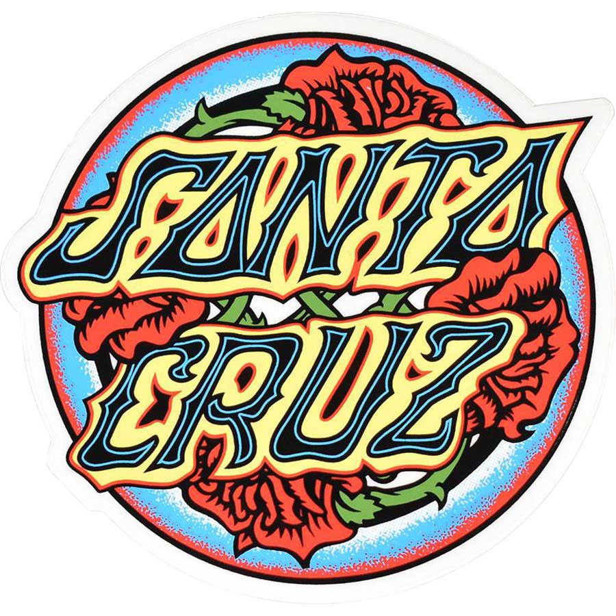 Santa Cruz Dressen Roses Dot Skateboard Sticker - Multi | SkateHut