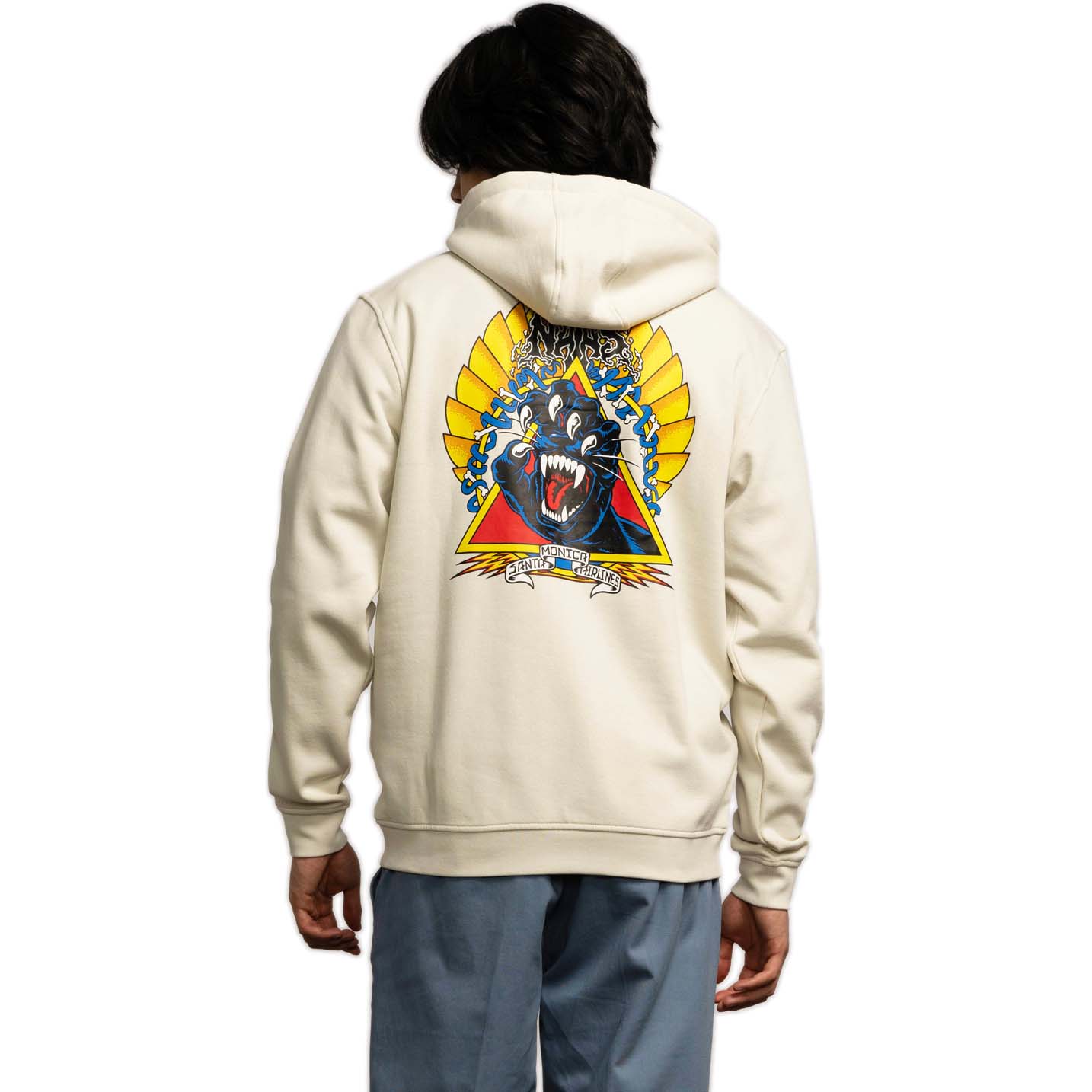 Santa Cruz Natas Screaming Panther Hoodie - Light Grey | SkateHut