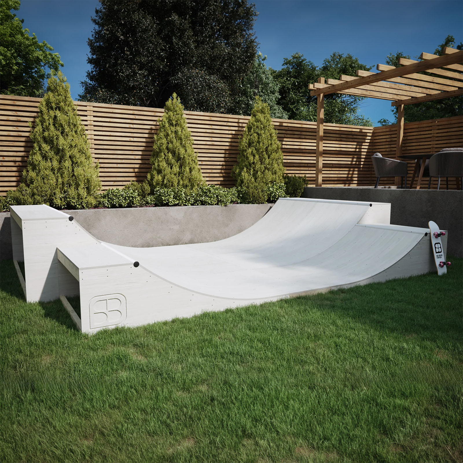 SB Skate Ramps Classic Max Half Pipe Ramp - 18' | SkateHut