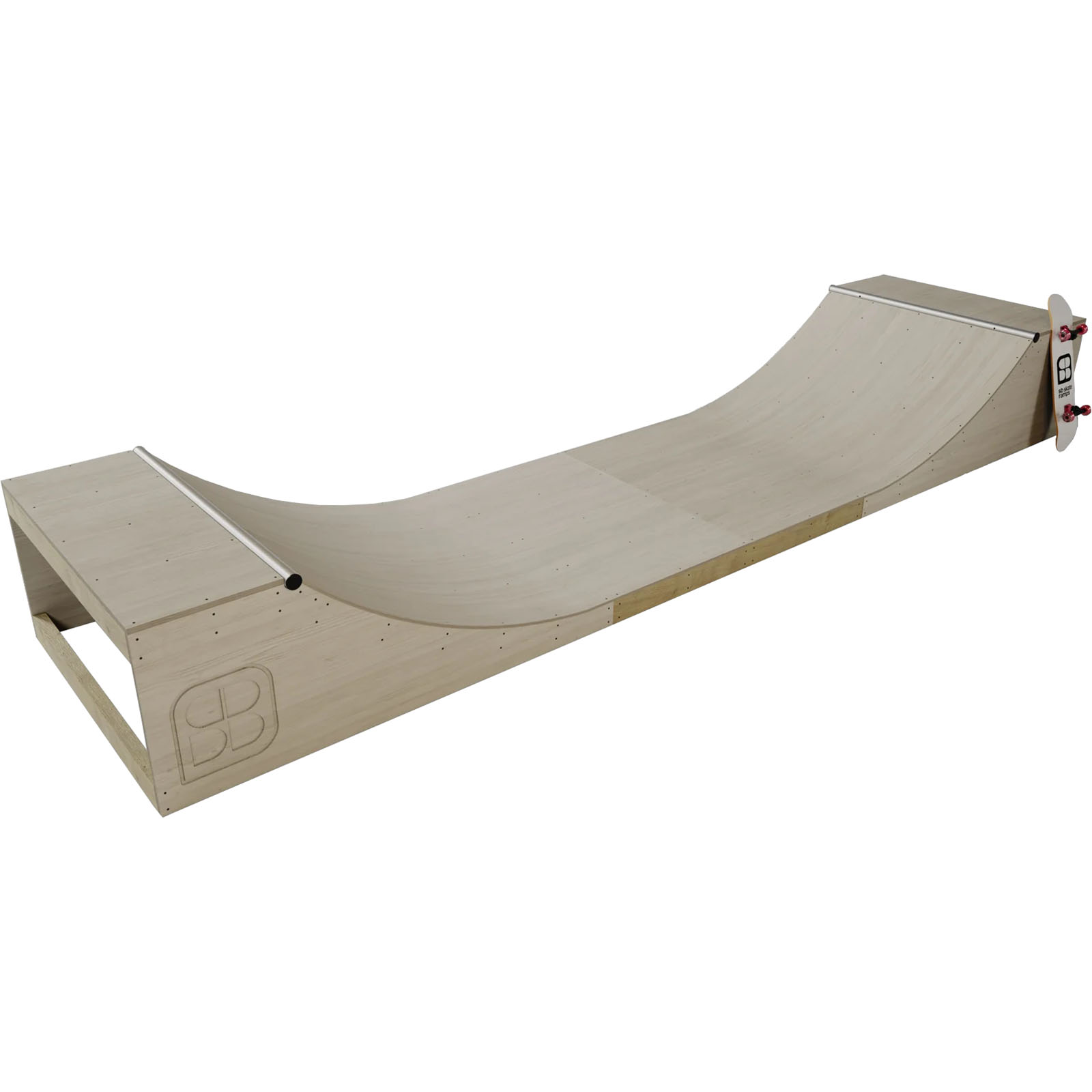SB Skate Ramps Mini Half Pipe Ramp - 2' x 4' | SkateHut