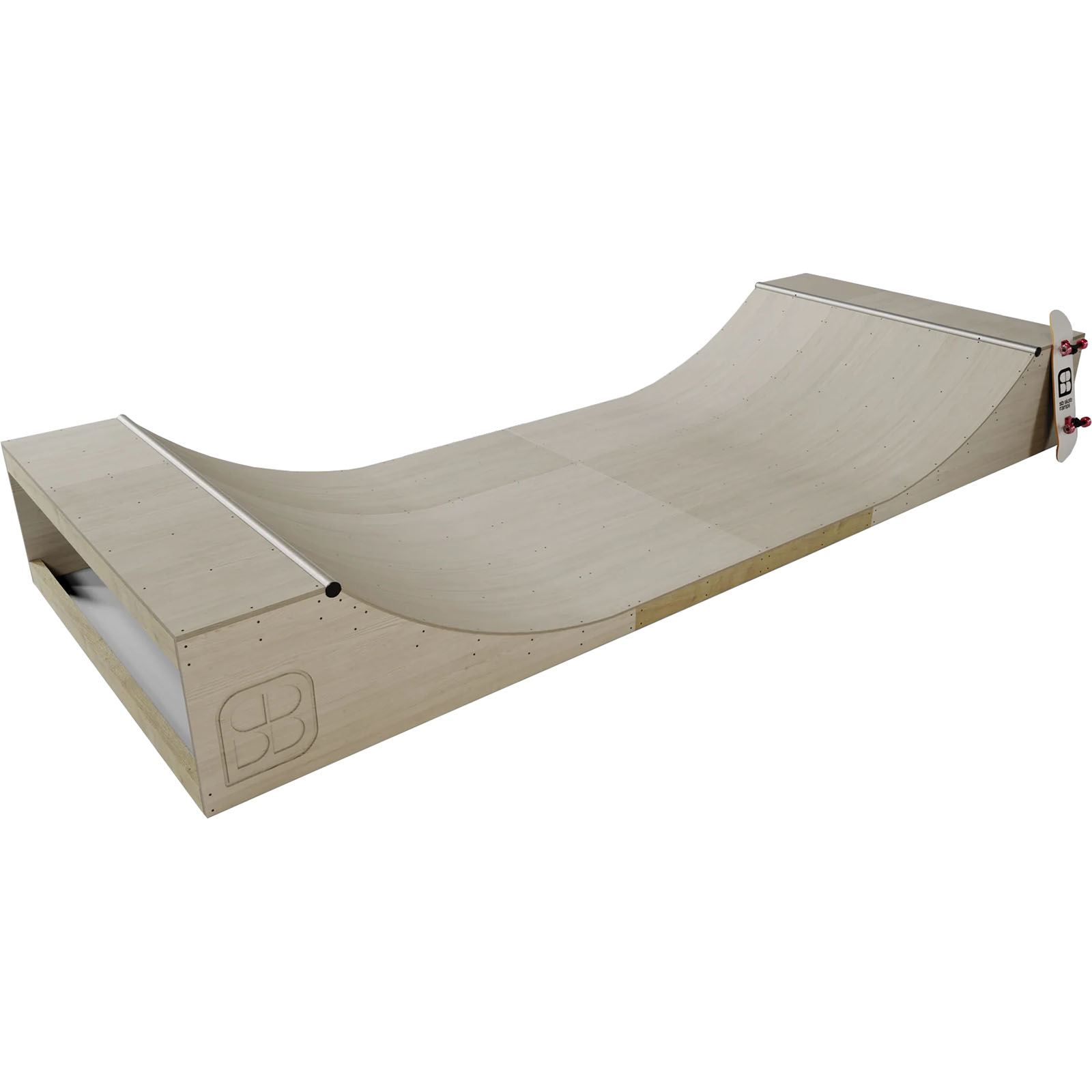 SB Skate Ramps Mini Half Pipe Ramp - 2' x 6' | SkateHut