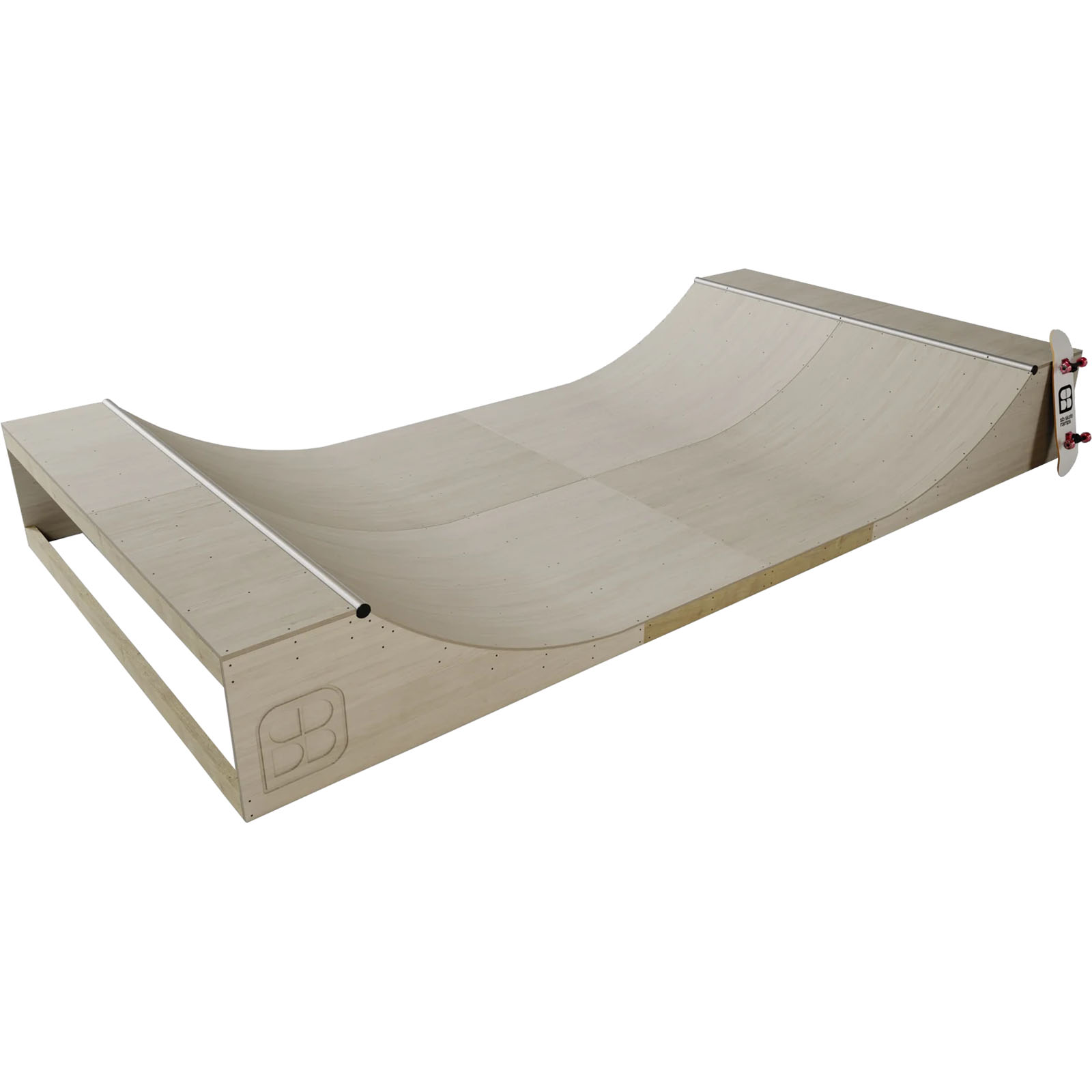 SB Skate Ramps Mini Half Pipe Ramp - 2' x 8' | SkateHut
