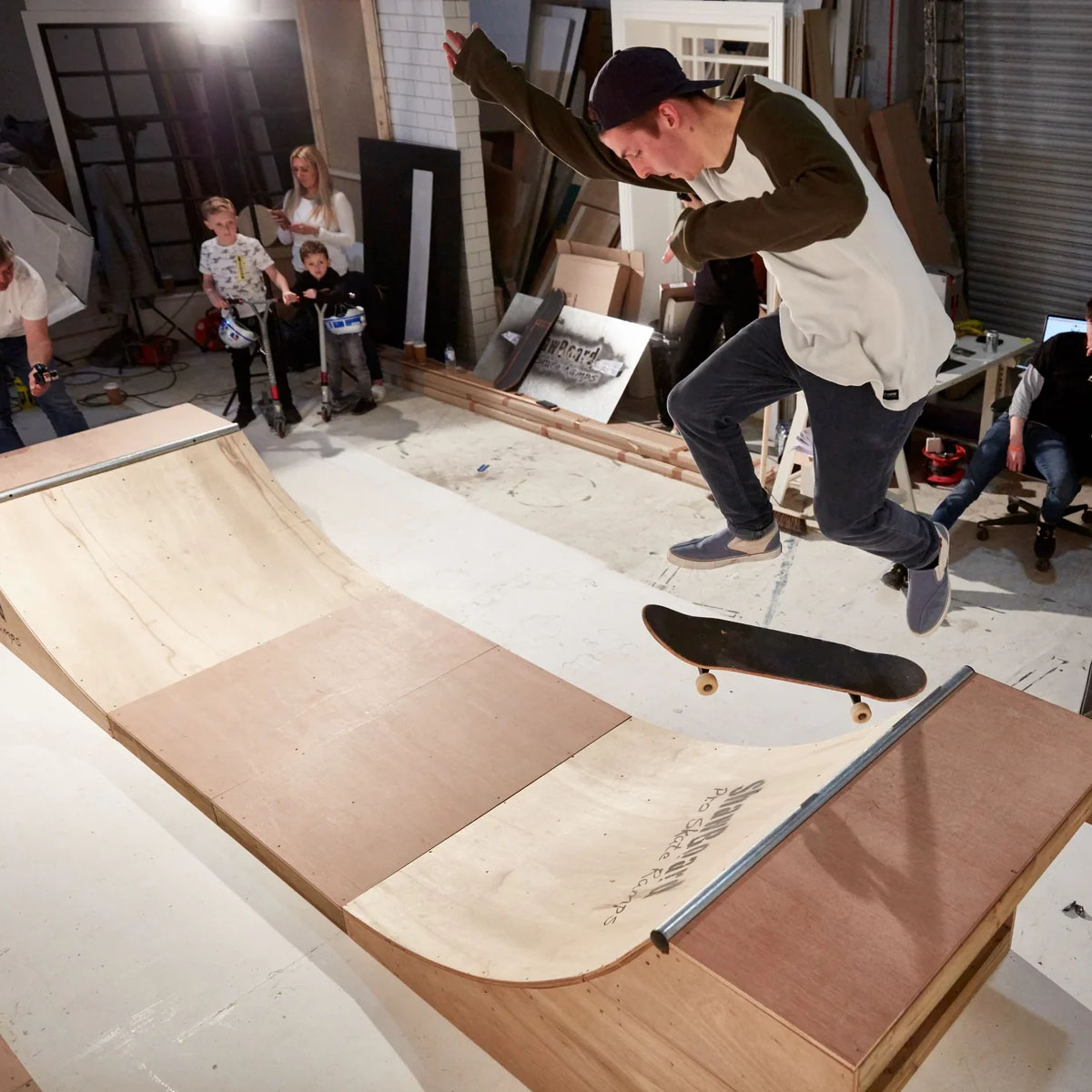 SB Skate Ramps Mini Half Pipe Ramp - 2' x 8' | SkateHut