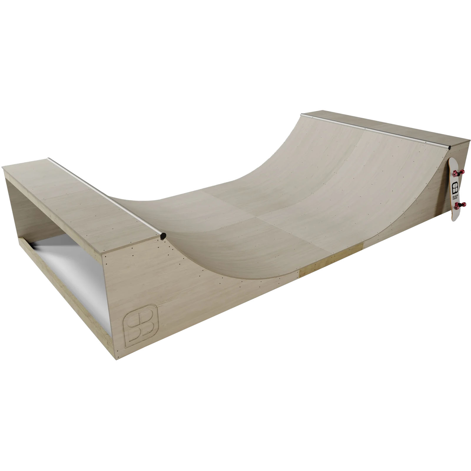 SB Skate Ramps Mini Half Pipe Ramp - 3' x 8' | SkateHut