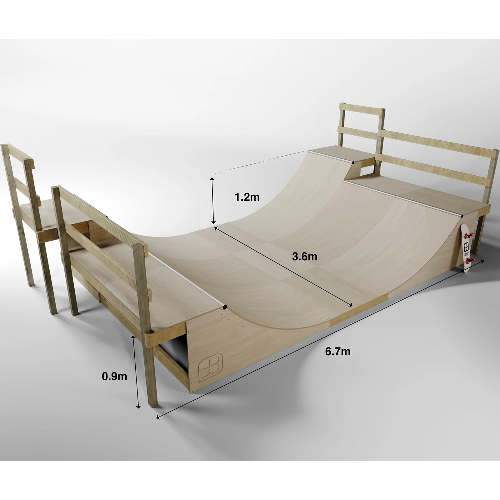 SB Skate Ramps Premier Max Half Pipe Ramp - Medium | SkateHut