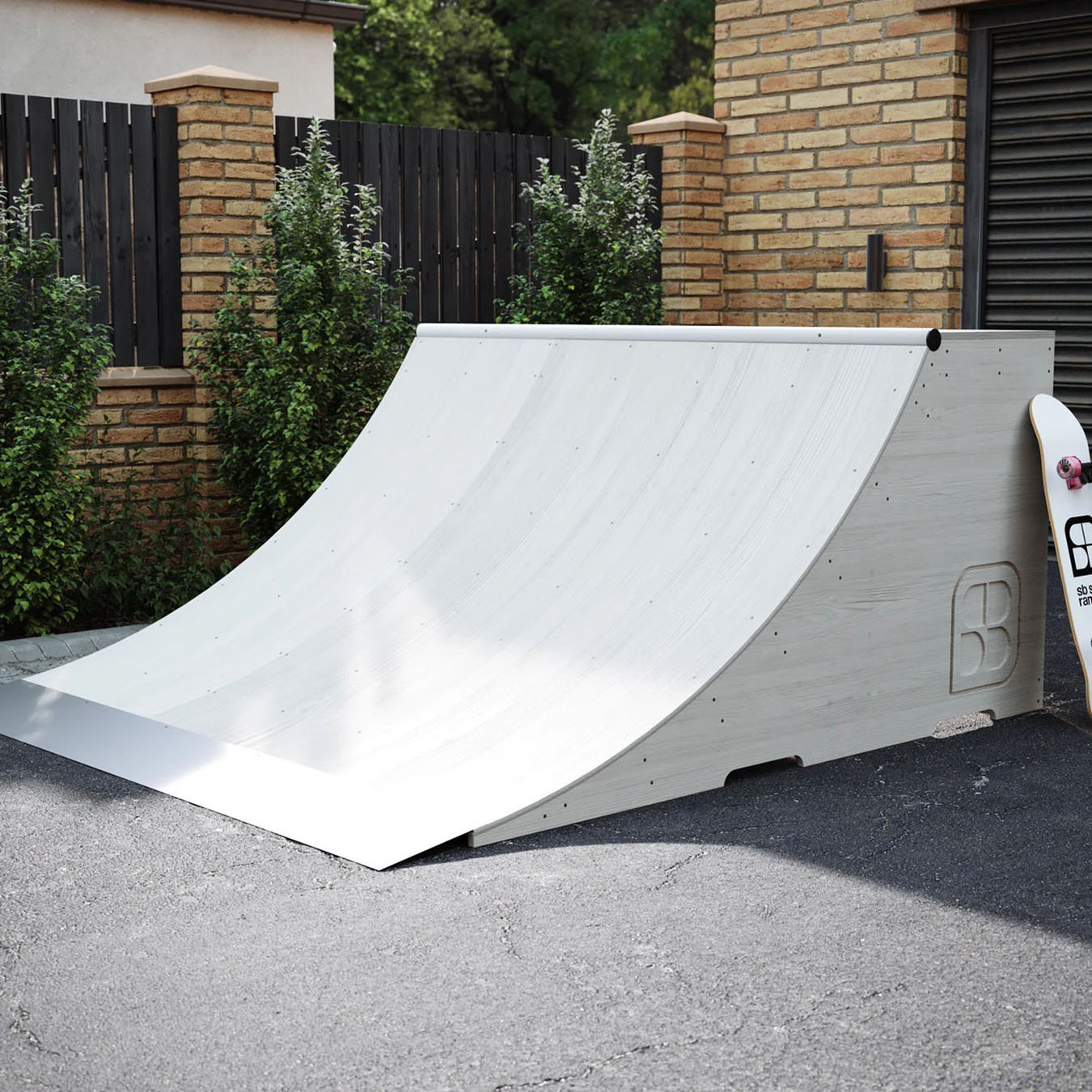 SB Skate Ramps Quarter Pipe Ramp - 2' x 4' | SkateHut