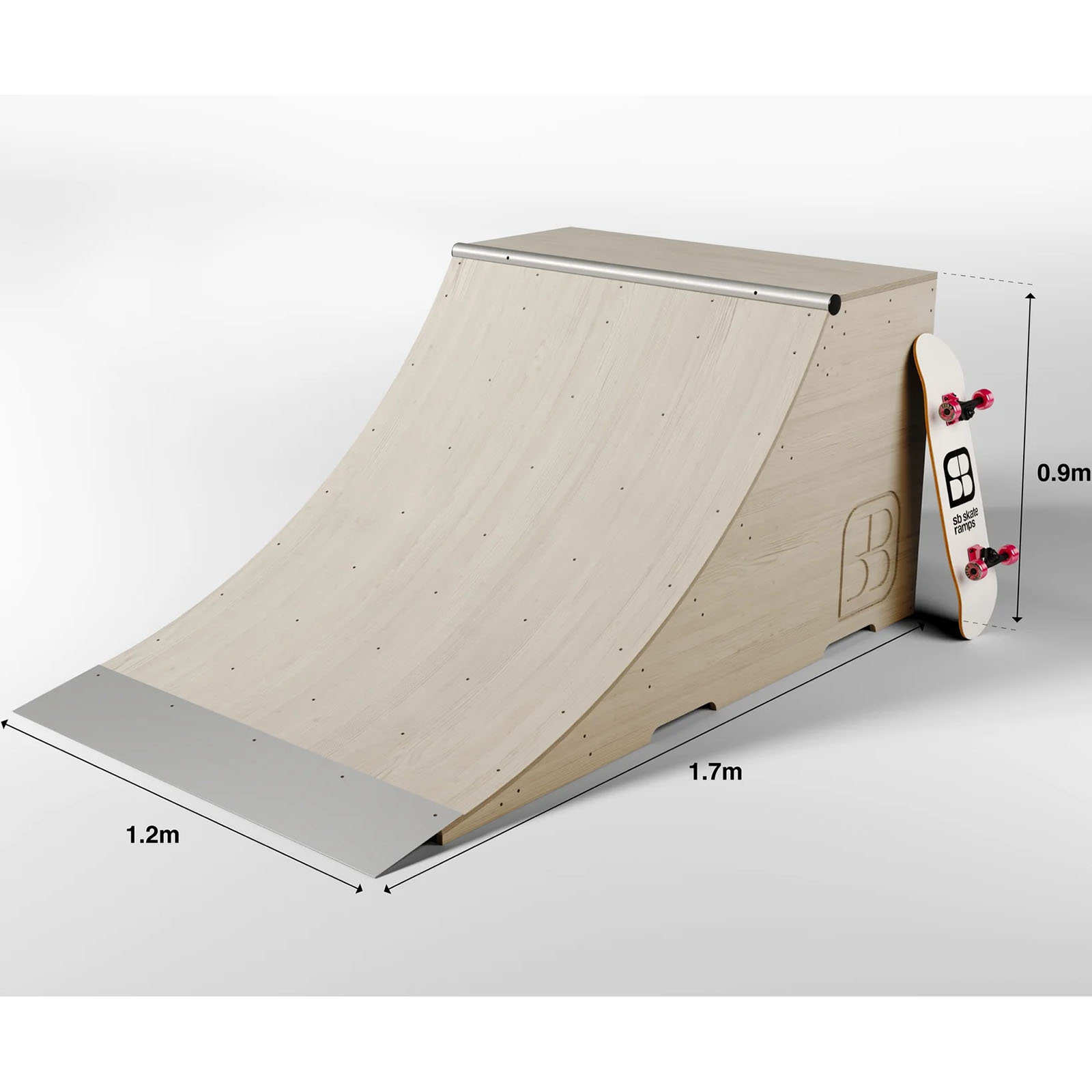 SB Skate Ramps Quarter Pipe Ramp - 3' x 4' | SkateHut