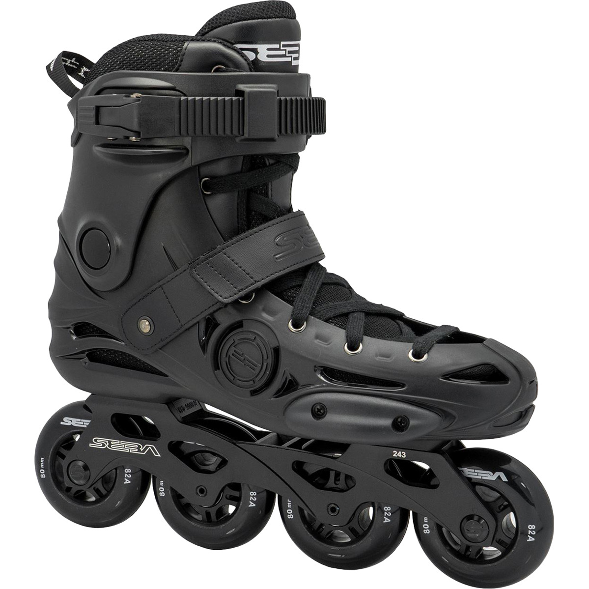 SEBA E3 80 Inline Roller Skates - Black | SkateHut
