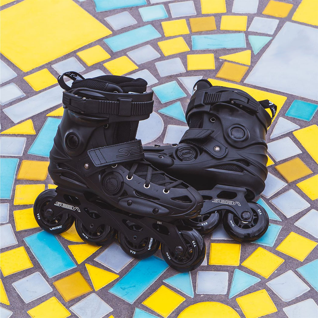 SEBA E3 80 Inline Roller Skates - Black | SkateHut