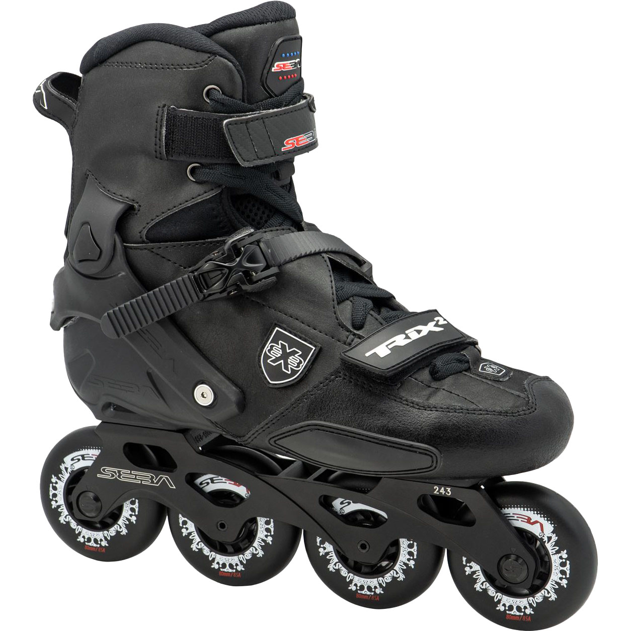 SEBA TRIX 2 80 Inline Roller Skates - Black | SkateHut