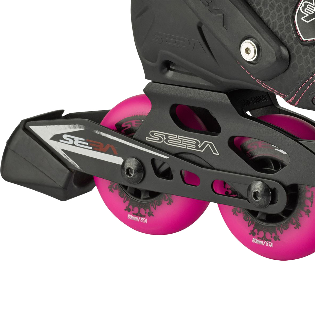 SEBA TRIX 2 80 Inline Roller Skates - Black/Pink | SkateHut