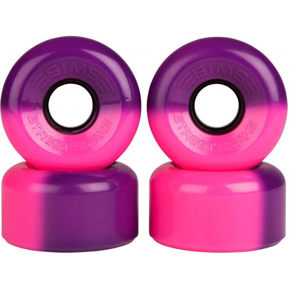 Sims Street Snakes 2 Tone 62mm Quad Roller Skate Wheels - Pink/Purple ...