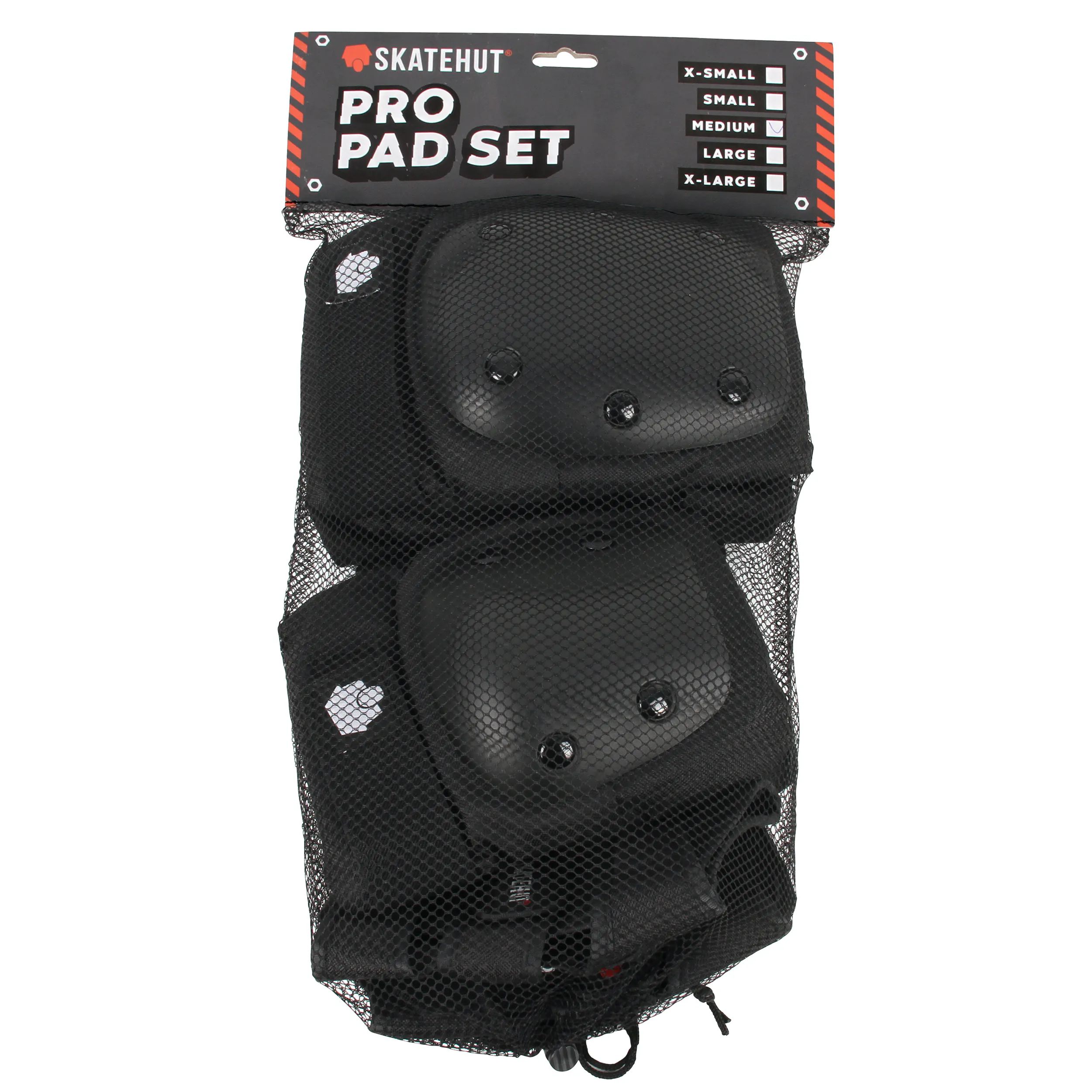 SkateHut Pro Pad Set - Black | SkateHut