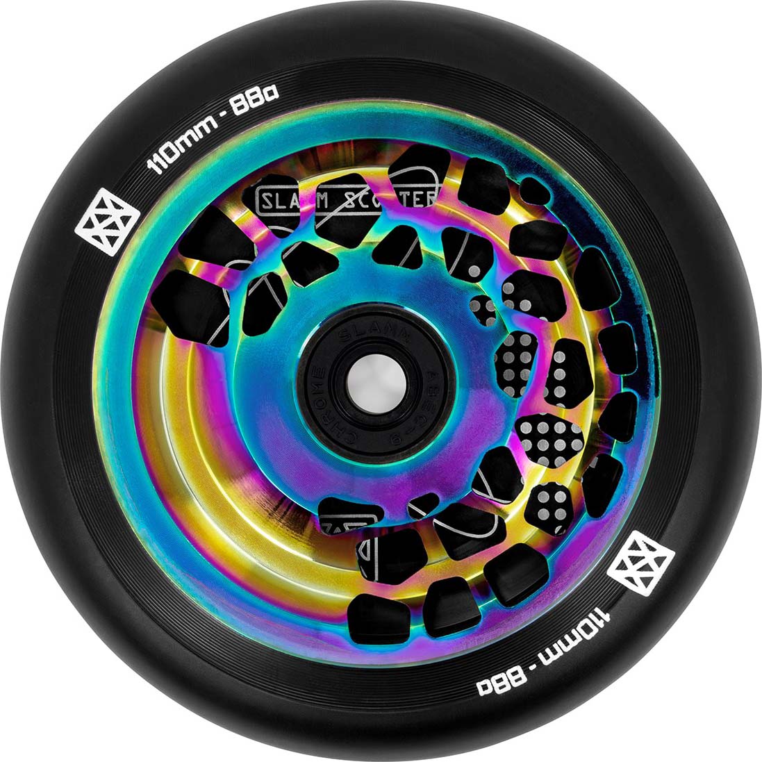 Slamm Split Core 110mm Scooter Wheel - Neochrome | SkateHut