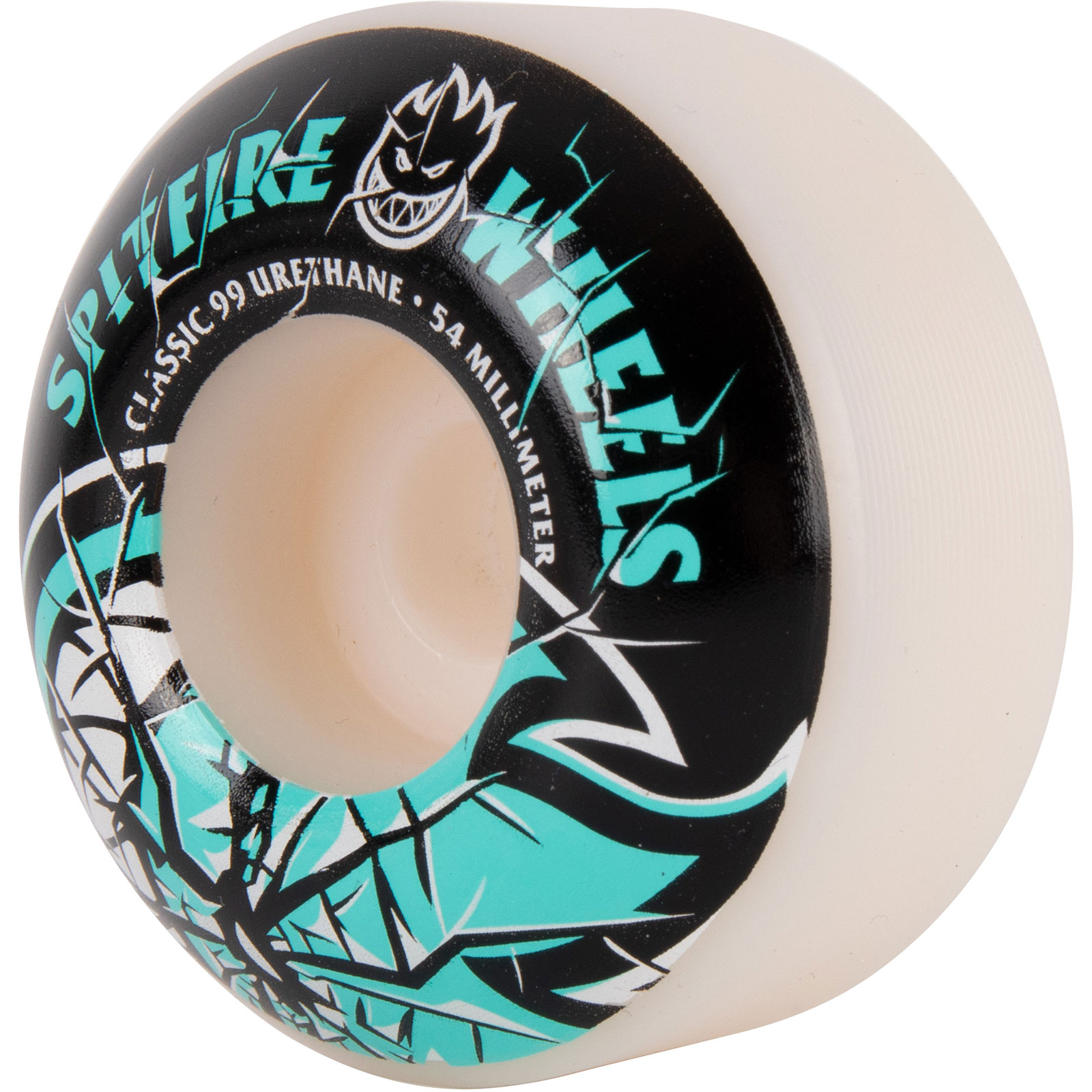 Spitfire Bighead Shattered 99 Skateboard Wheels - White 54mm | SkateHut