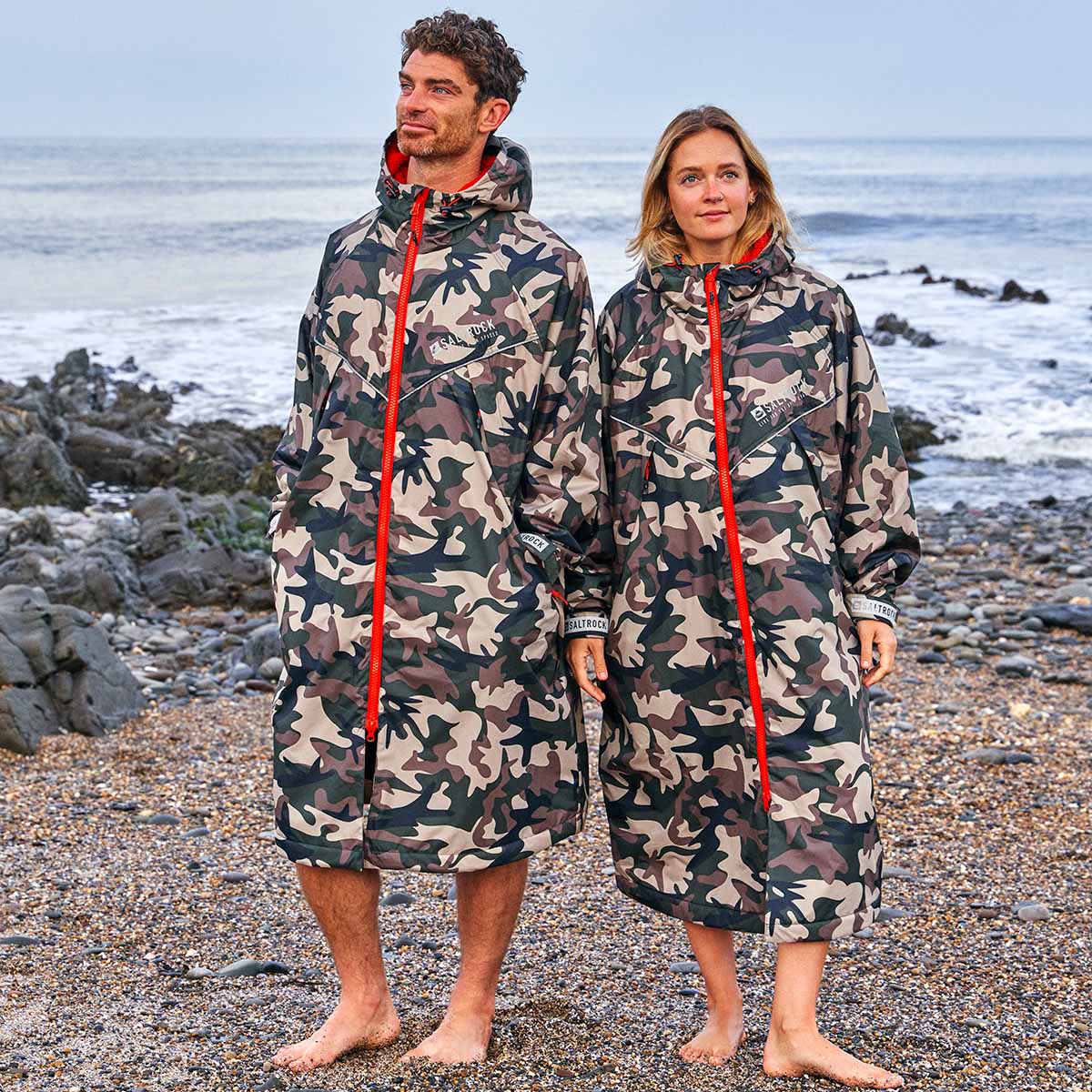 Saltrock Four Seasons Waterproof Changing Robe - Brown | SkateHut