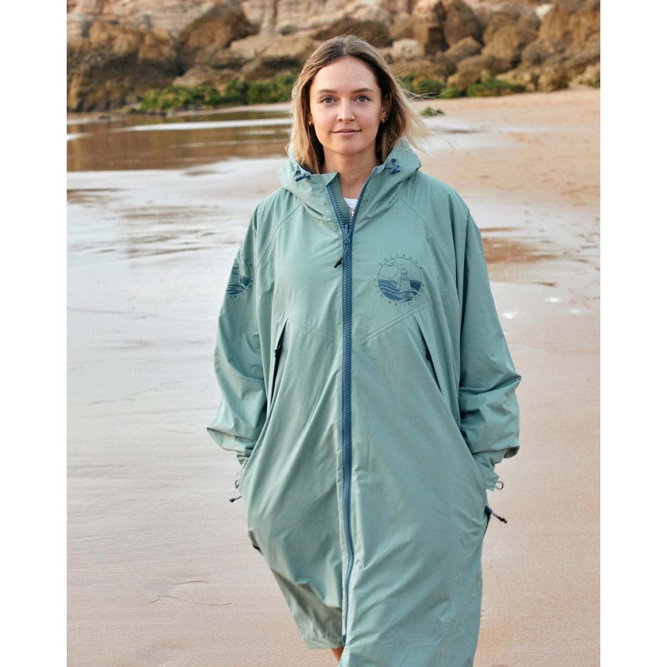 Saltrock Recycled Four Seasons Waterproof Changing Robe - Light Green ...