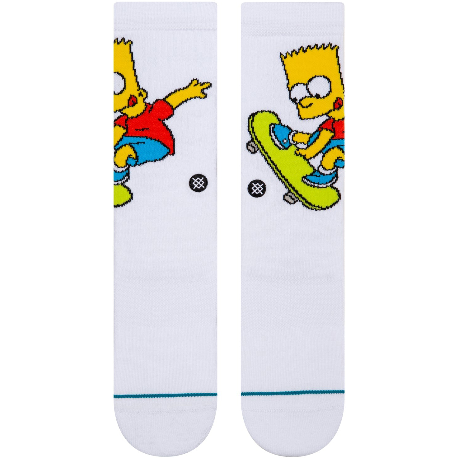 Stance x The Simpsons Bart Socks - White | SkateHut