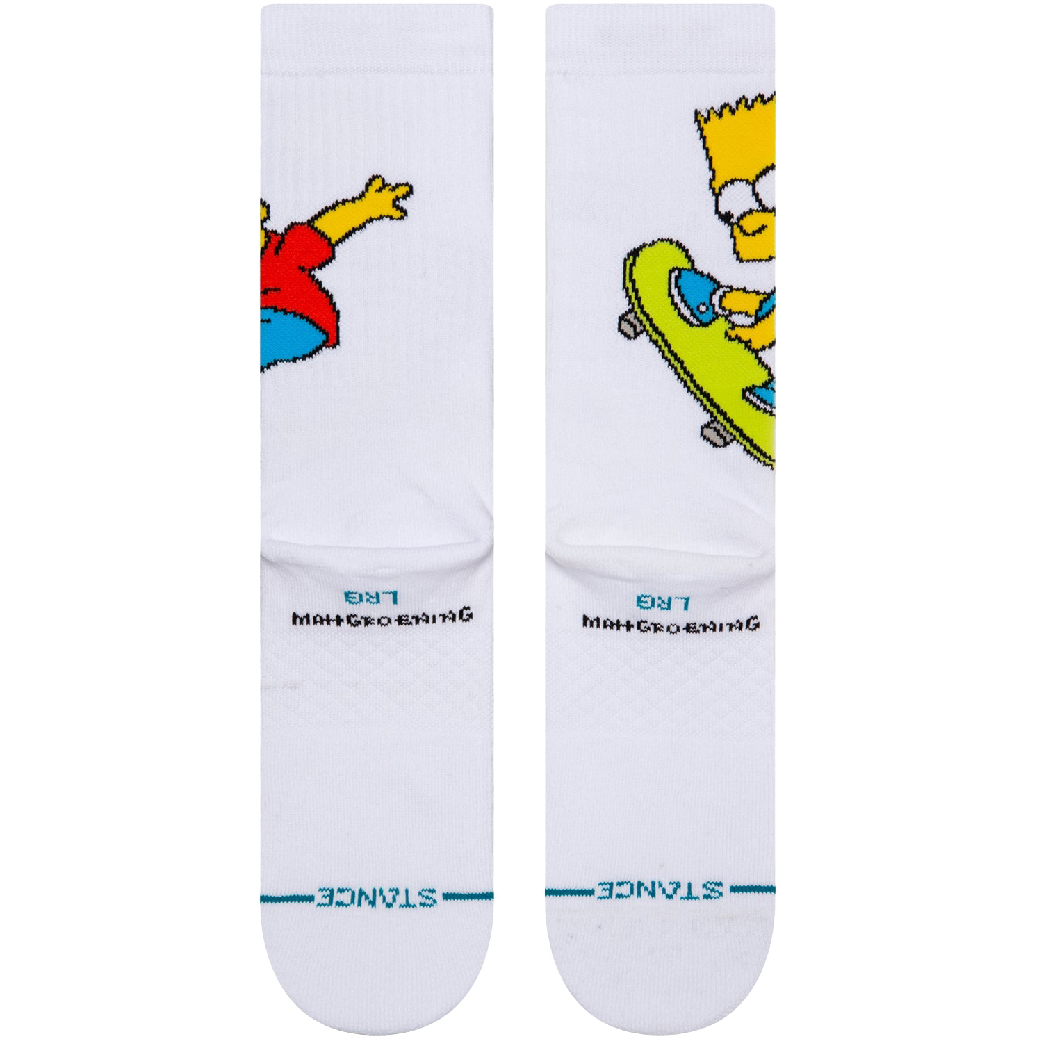Stance x The Simpsons Bart Socks - White | SkateHut
