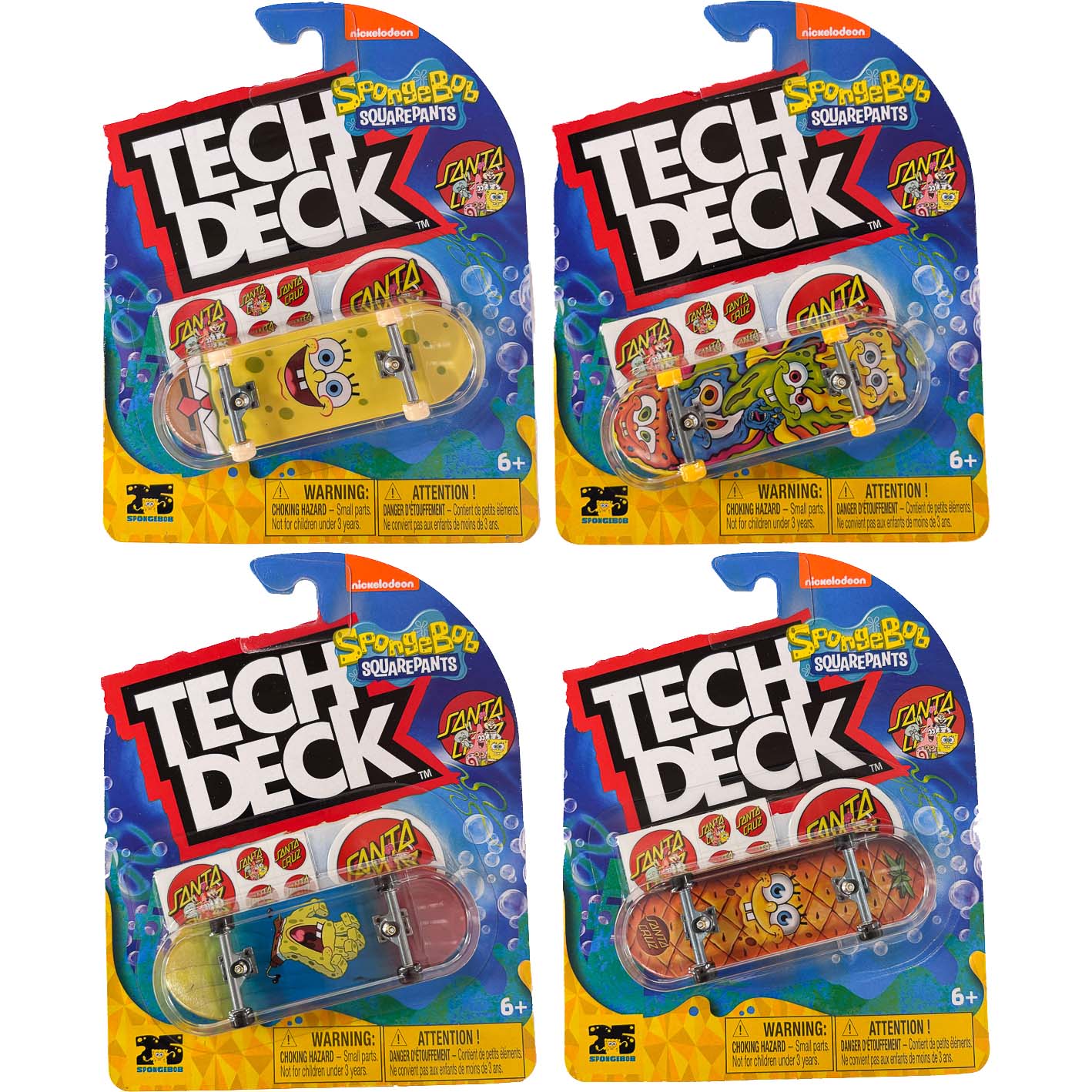 Tech Deck Santa Cruz x Spongebob Fingerboard - Random | SkateHut