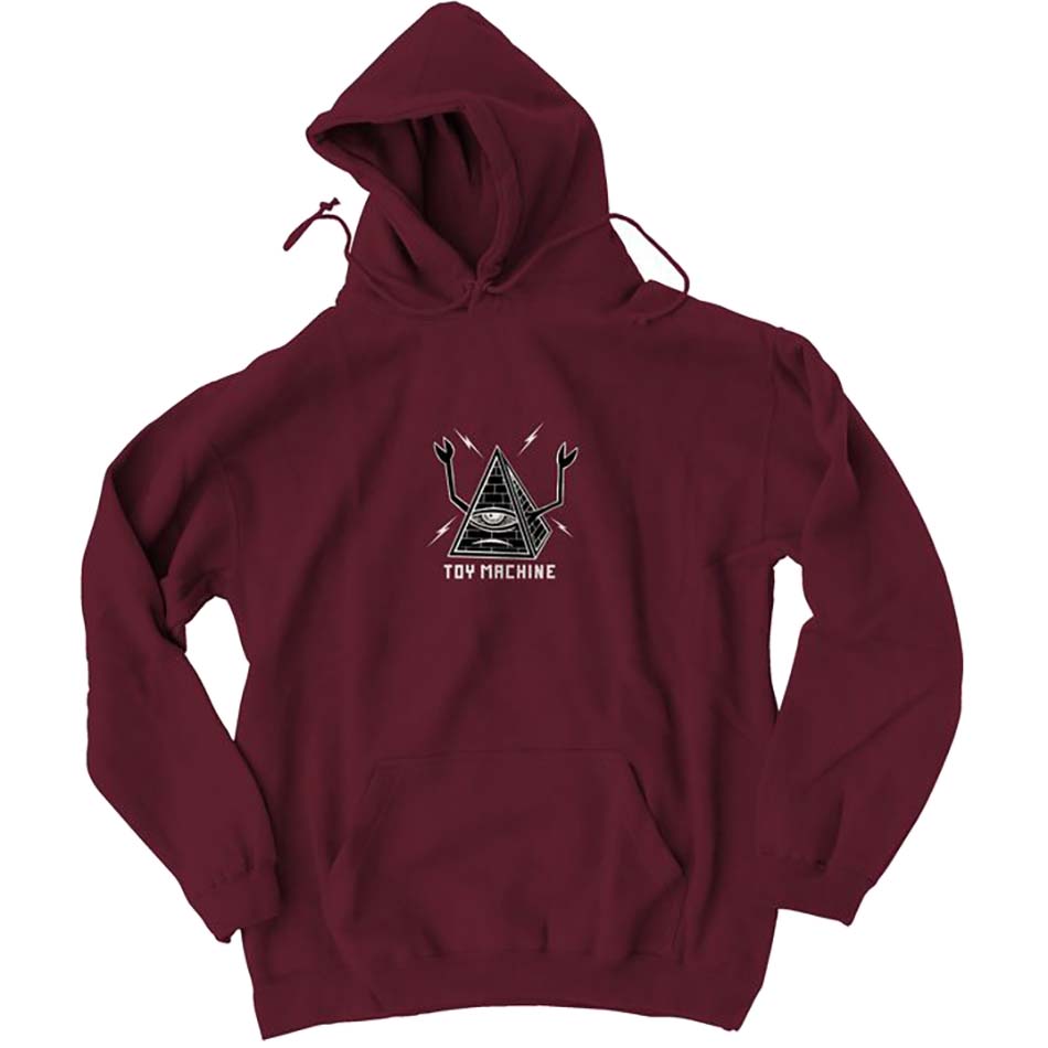 Toy Machine Pyramid Hoodie - Cardinal/Black | SkateHut