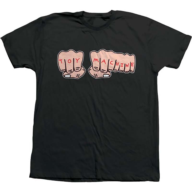 Toy Machine Youth Fists T Shirt - Black | SkateHut