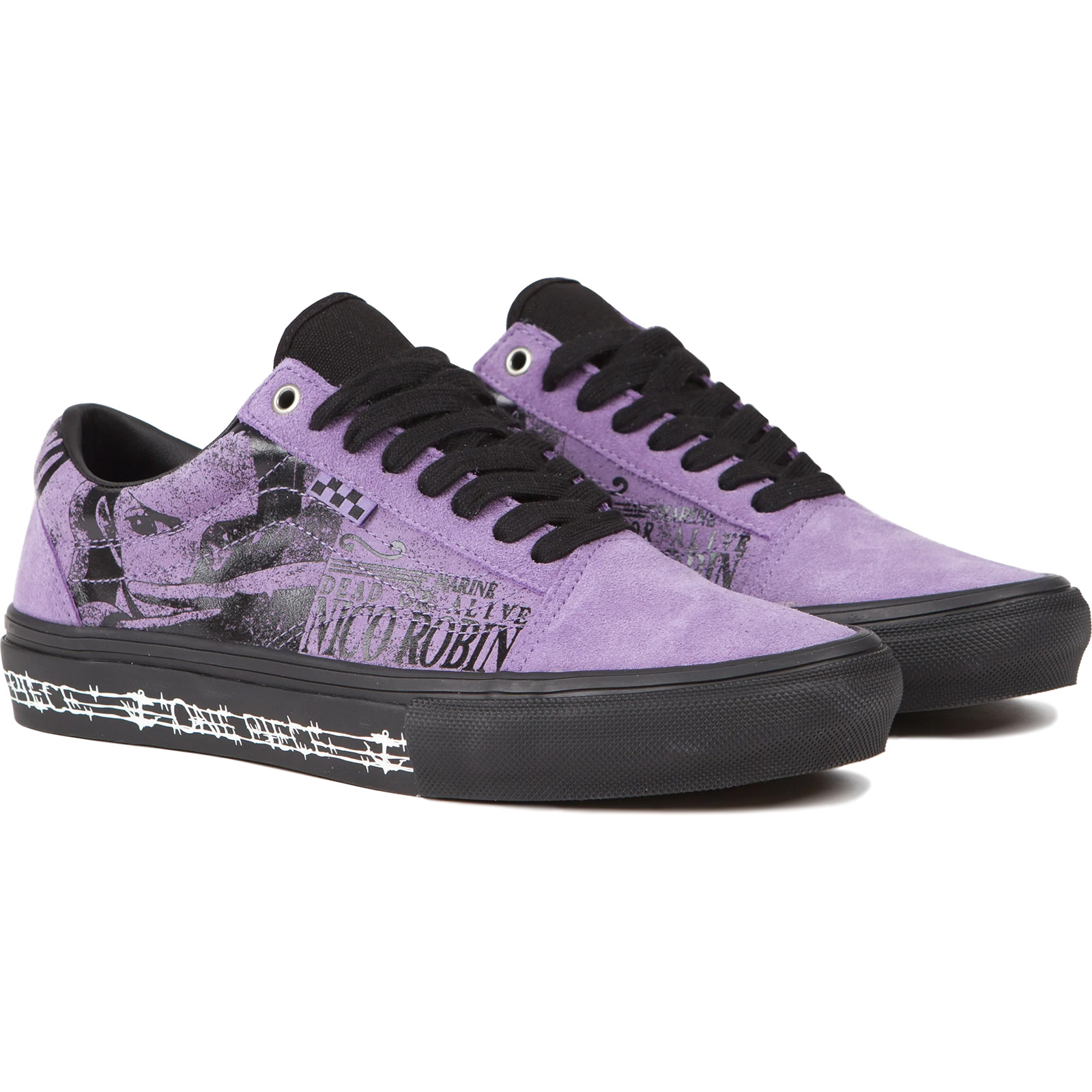 Vans X One Piece Old Skool Skate Shoes - Nico Robin Wanted | SkateHut