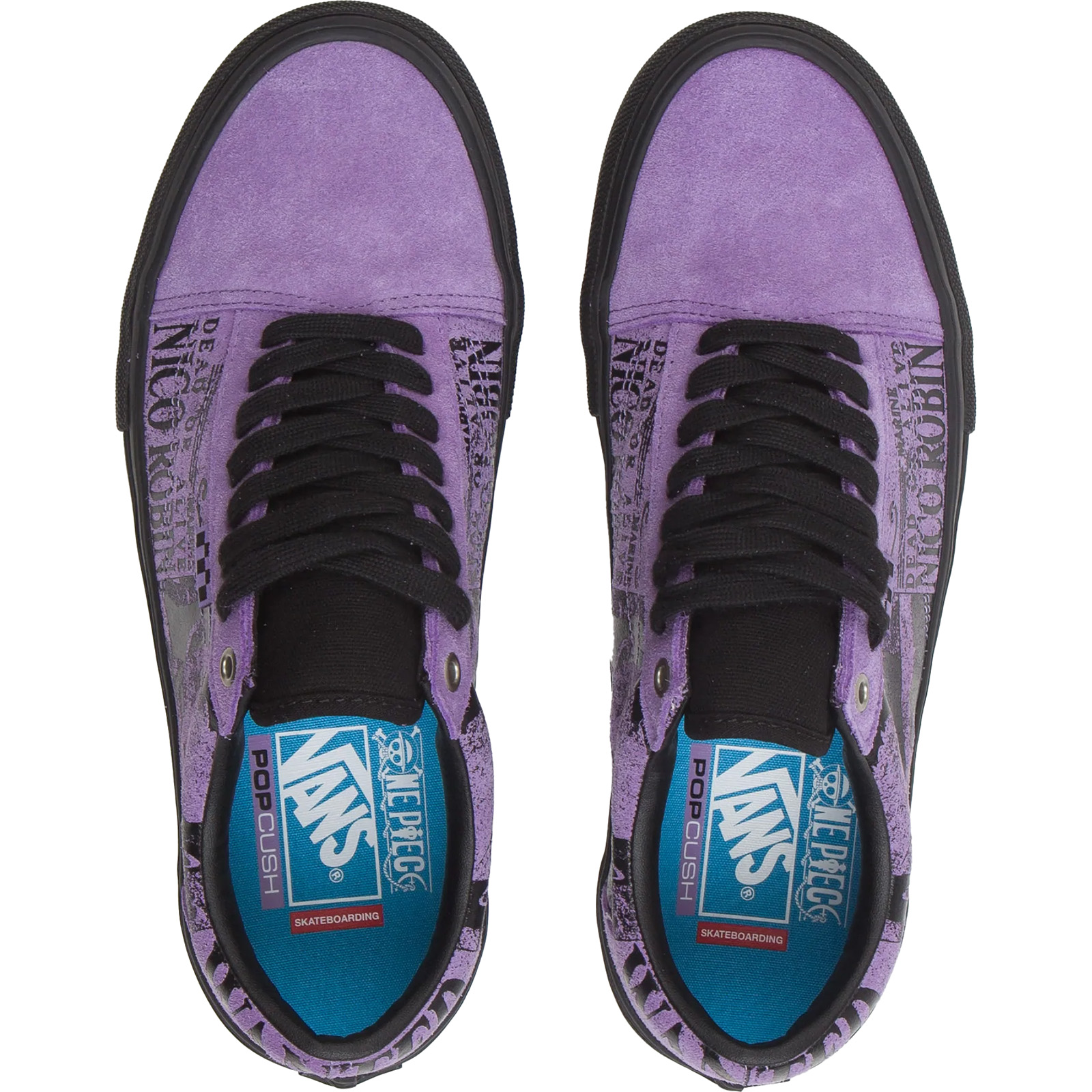 Vans X One Piece Old Skool Skate Shoes - Nico Robin Wanted | SkateHut