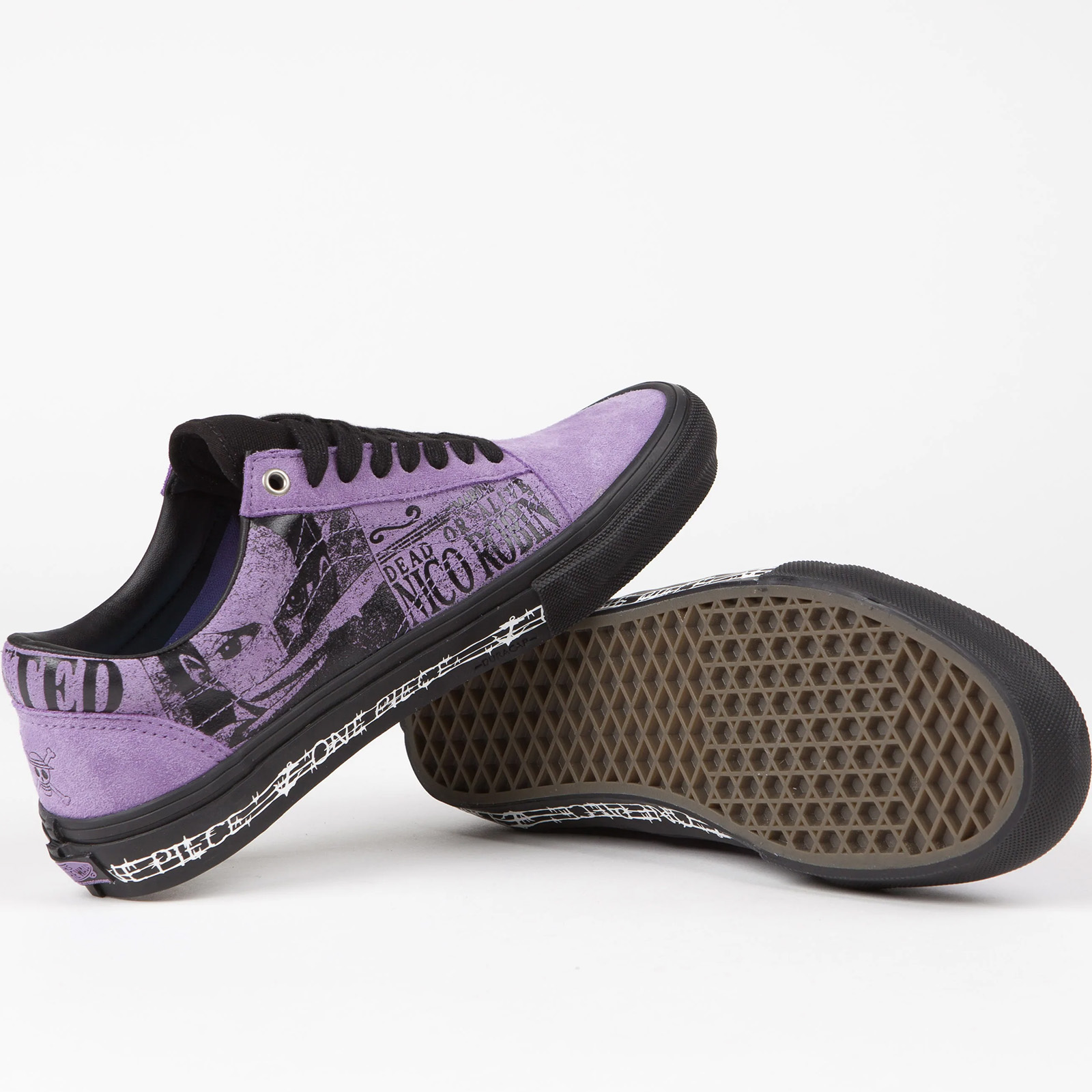Vans X One Piece Old Skool Skate Shoes - Nico Robin Wanted | SkateHut