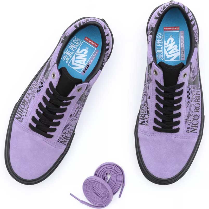 Vans X One Piece Old Skool Skate Shoes - Nico Robin Wanted | SkateHut