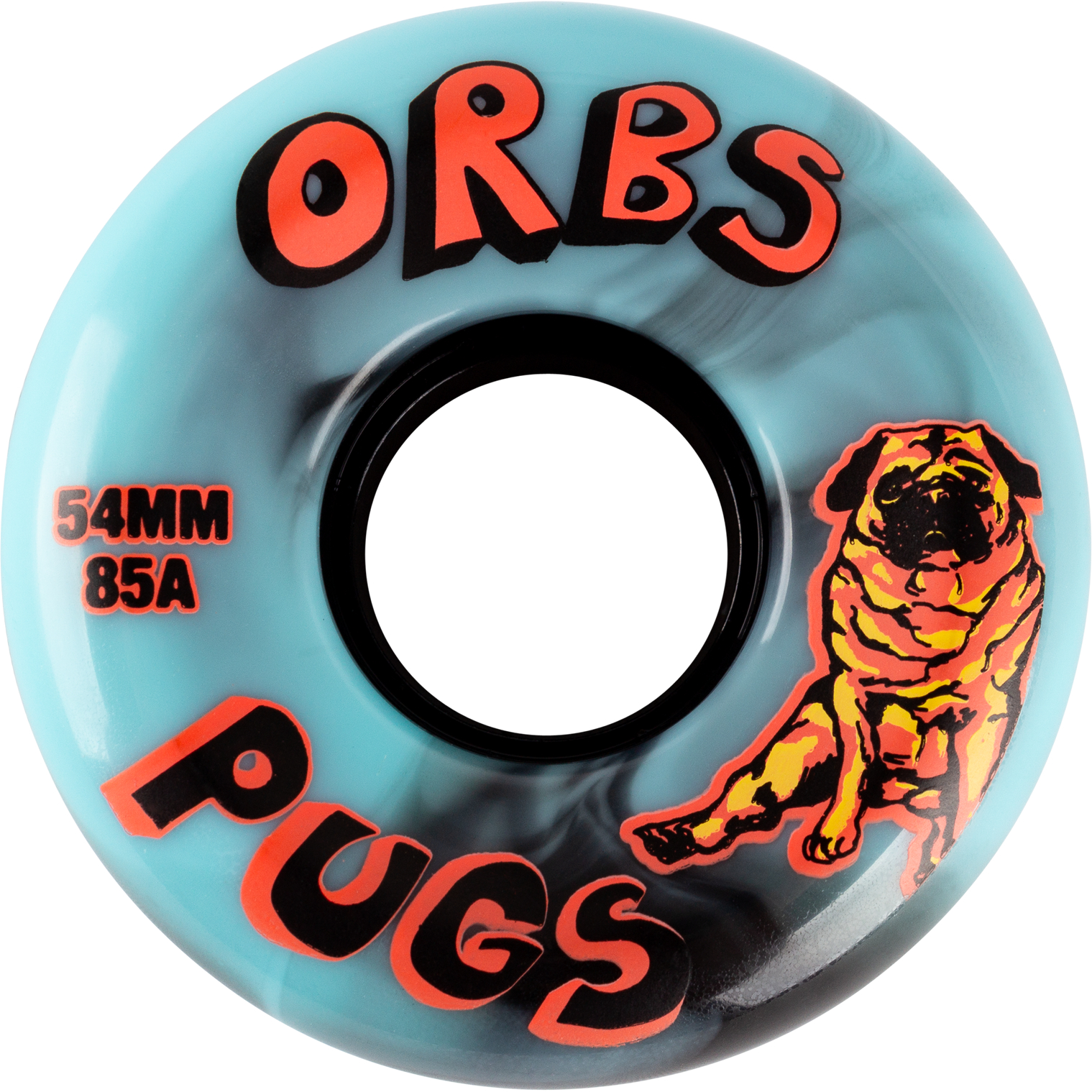 Welcome Orbs Pugs Skateboard Wheels - Blue/Blue 54mm | SkateHut