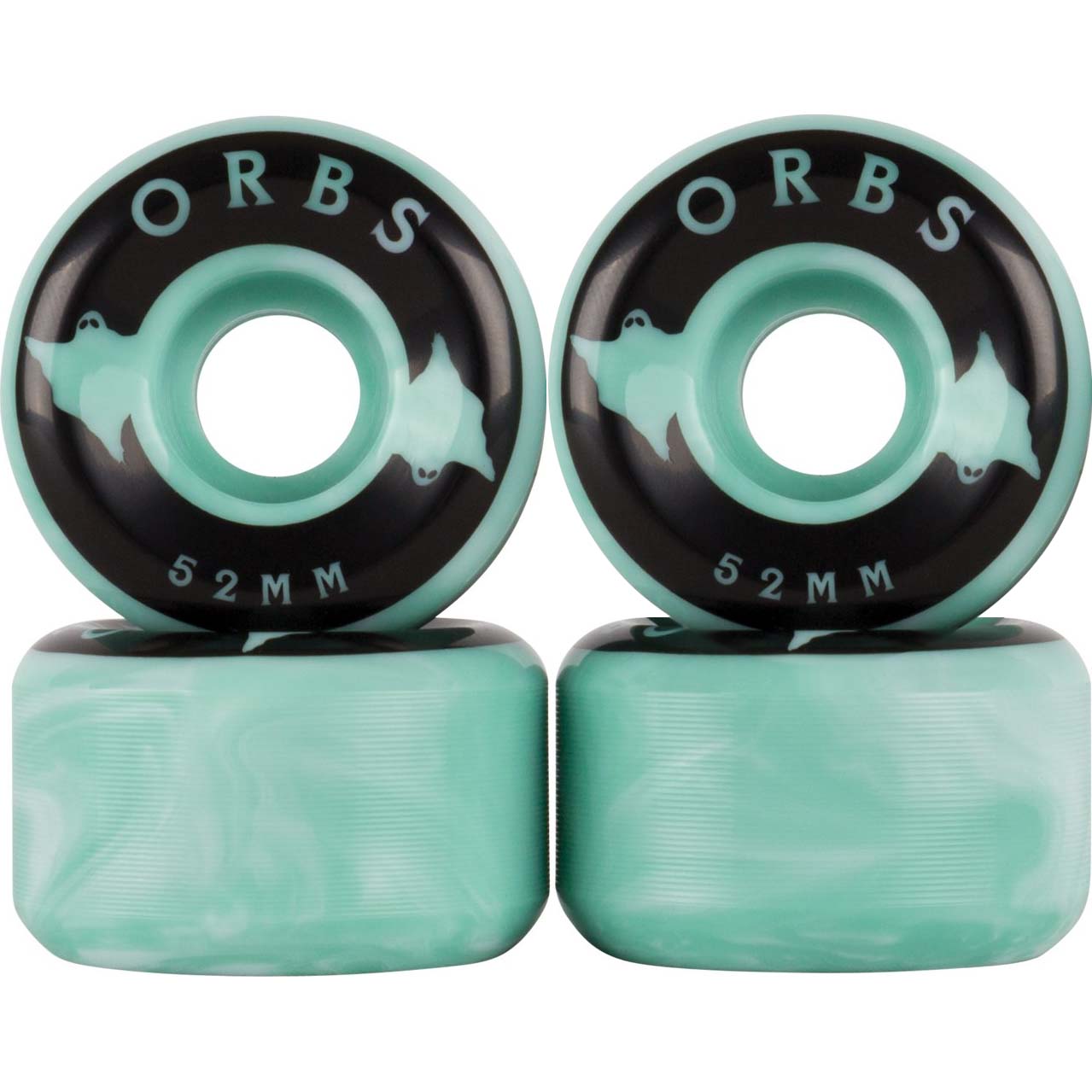 Welcome Orbs Specters Swirls Conical 99a Skateboard Wheels - Teal/White ...