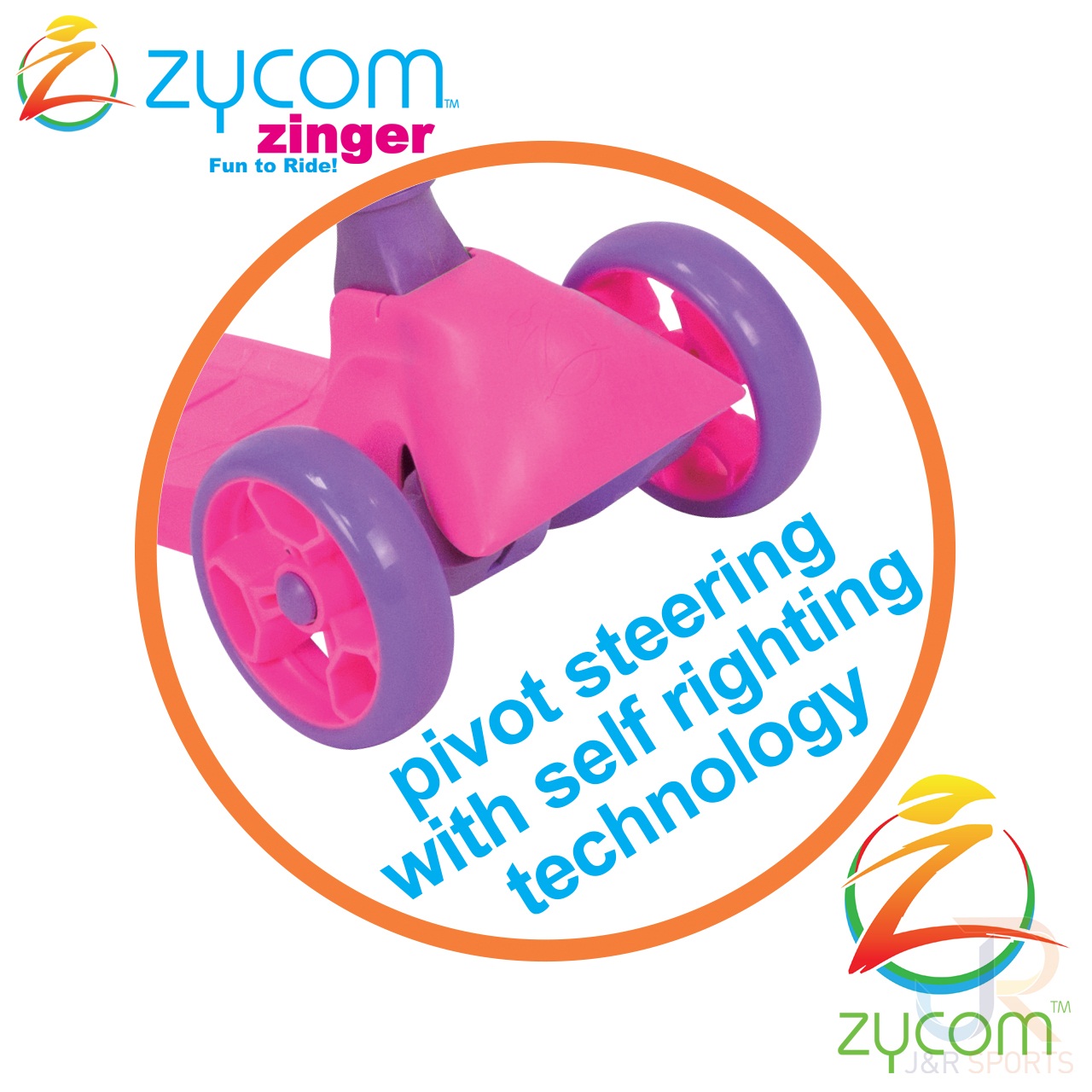 Zycom Zinger 3 Wheel Cruiser Scooter - Pink/Purple | SkateHut