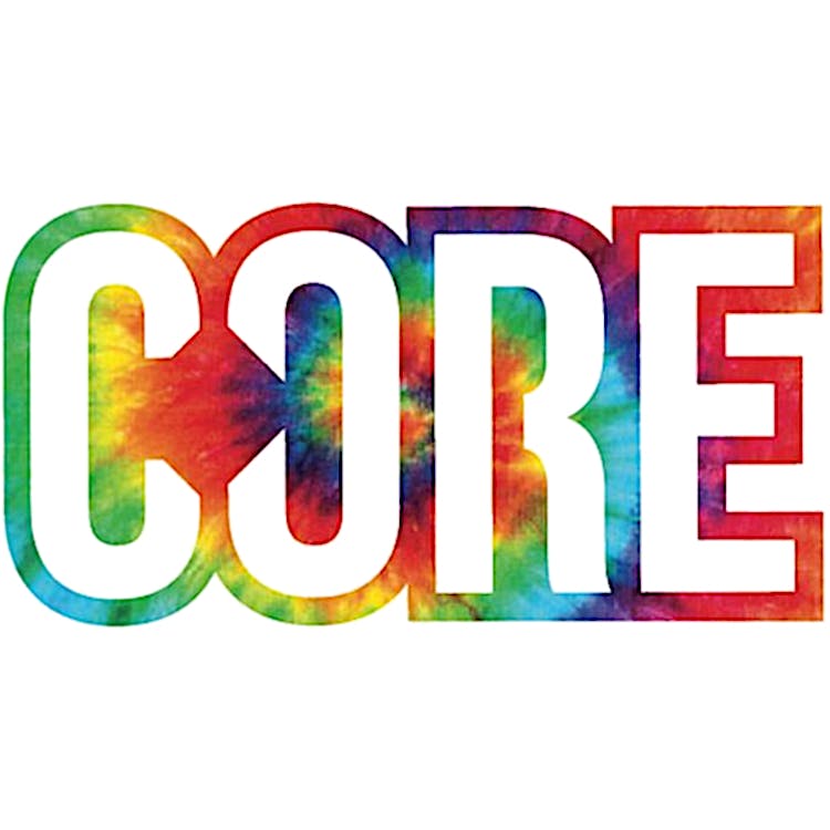 Core Logo Sticker Tie Dye | SkateHut