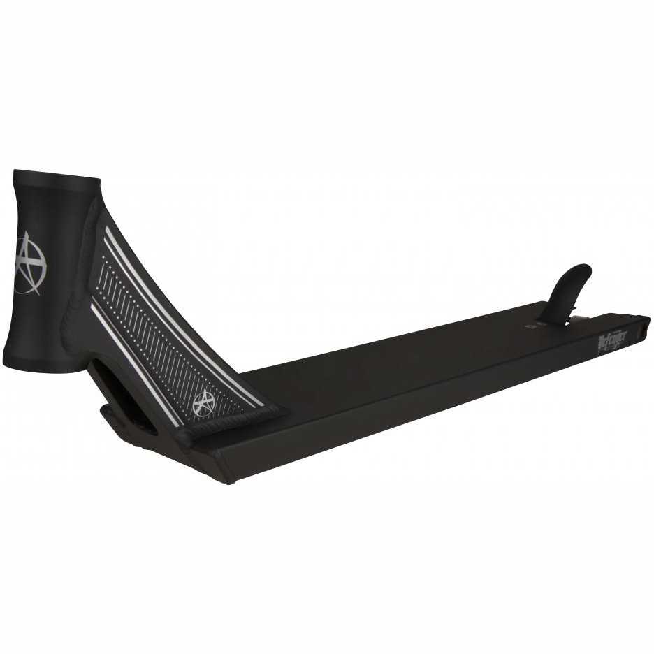 Addict Defender 3.0 Scooter Deck - Black/Silver 21.6" x 5" | SkateHut