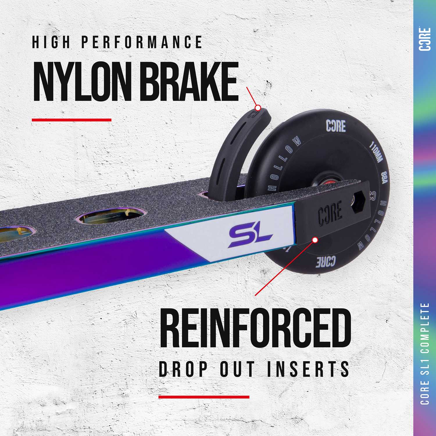 CORE SL1 (Super Light) Stunt Scooter - Neochrome/Black | SkateHut