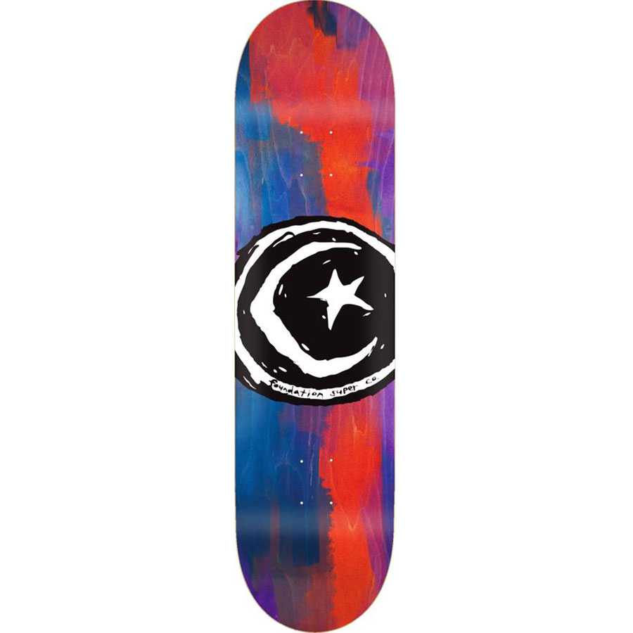 Foundation Star & Moon Skateboard Deck - Dyed Veneer 8" | SkateHut