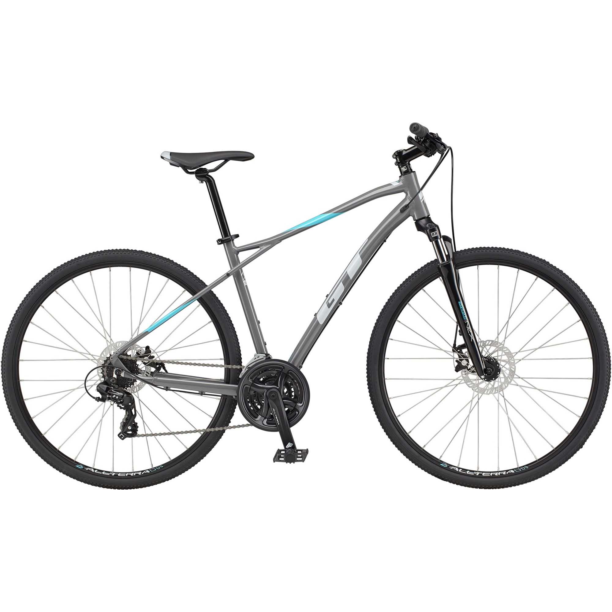 GT Transeo Comp M Hybrid Bike - Grey | SkateHut