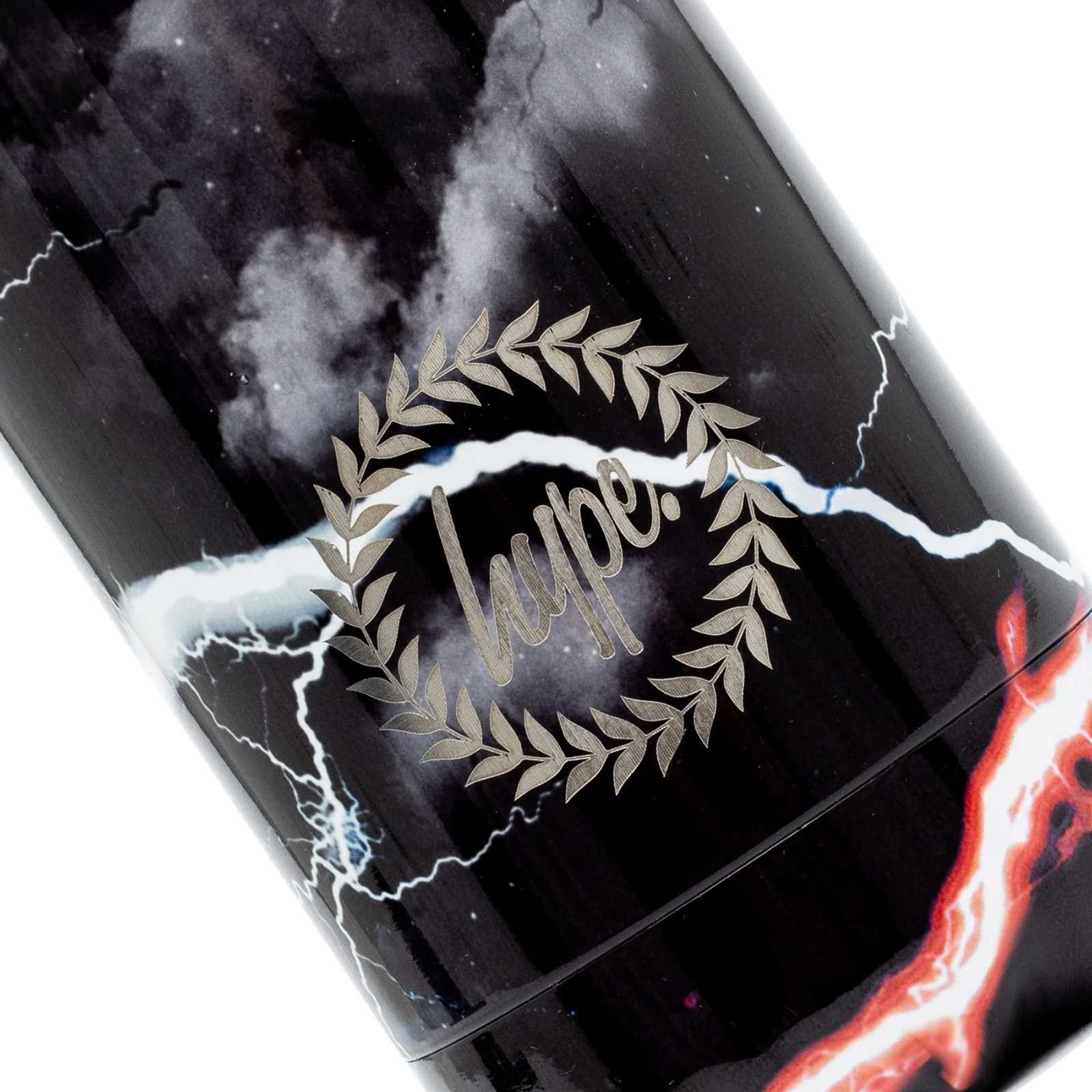 Hype Metal Water Bottle 500ml - Smokey Storm Outline Crest Black | SkateHut