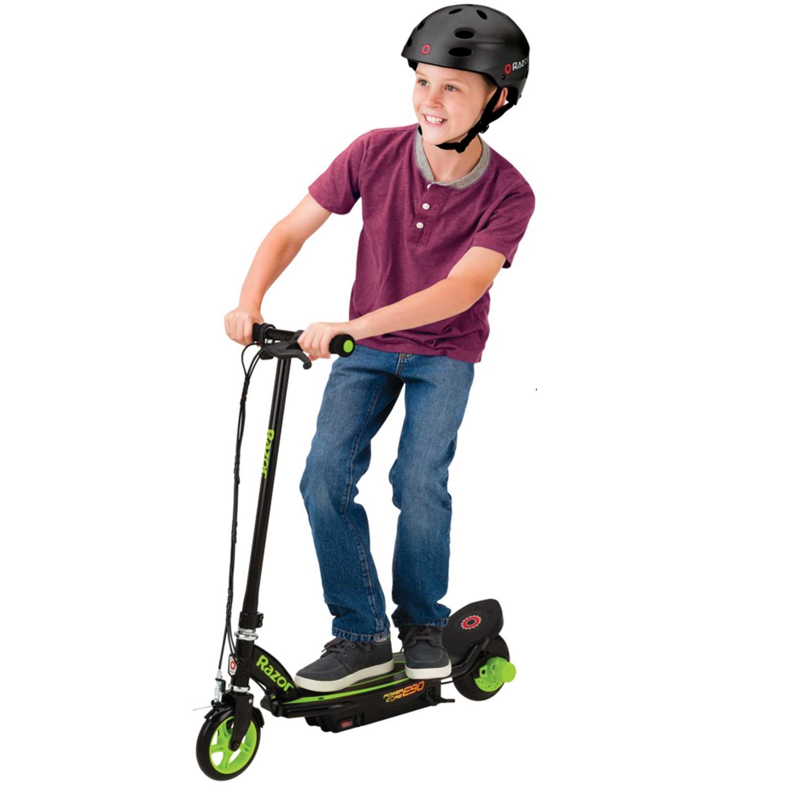 Razor PowerCore E90 12v Electric Scooter - Green | SkateHut