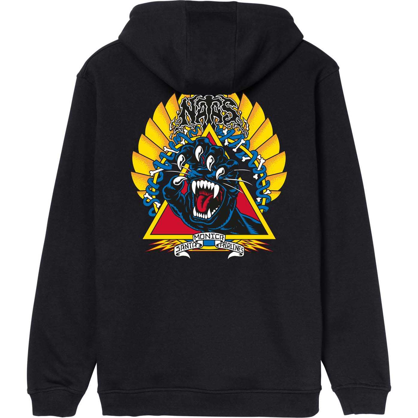 Santa Cruz Natas Screaming Panther Hoodie - Black | SkateHut