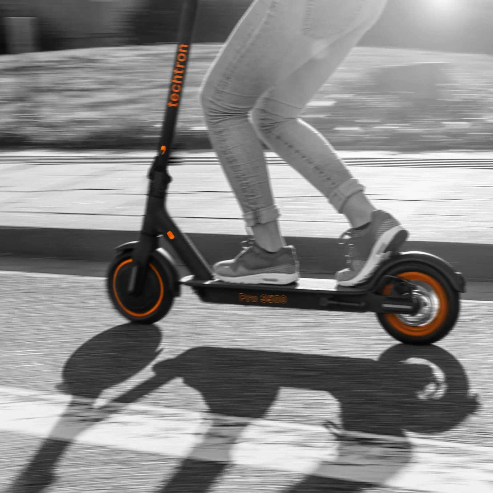 Techtron Pro 3500 Electric Scooter - Black/Orange | SkateHut