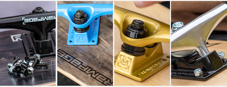 Rampage Rasp Skateboard Trucks - Silver 5.25'' | SkateHut