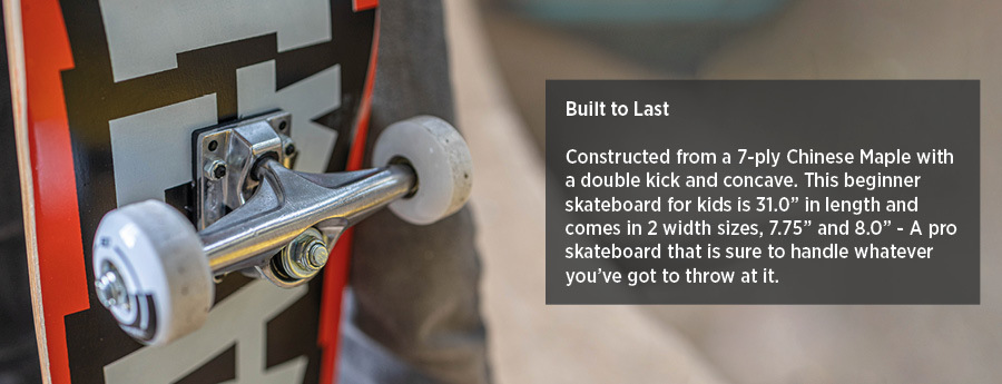 Rampage Block Logo Complete Skateboard - Black/Grey 8'' | SkateHut