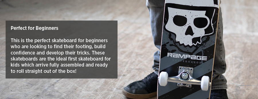 Rampage Mist Fade Complete Skateboard - Black 8'' | SkateHut